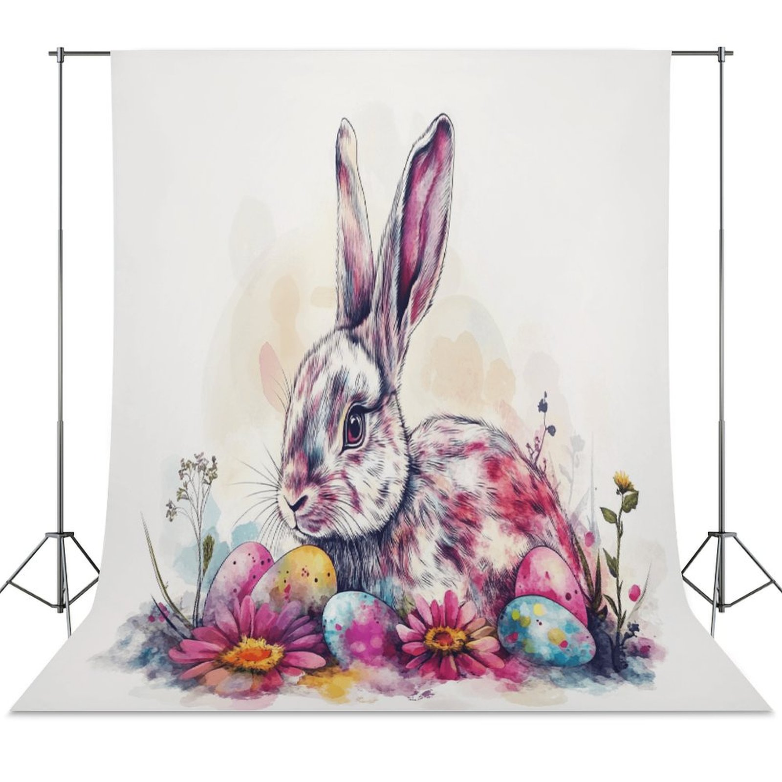Easter Bunnies Rabbits Backdrop Background for Photography Photo Booth ...
