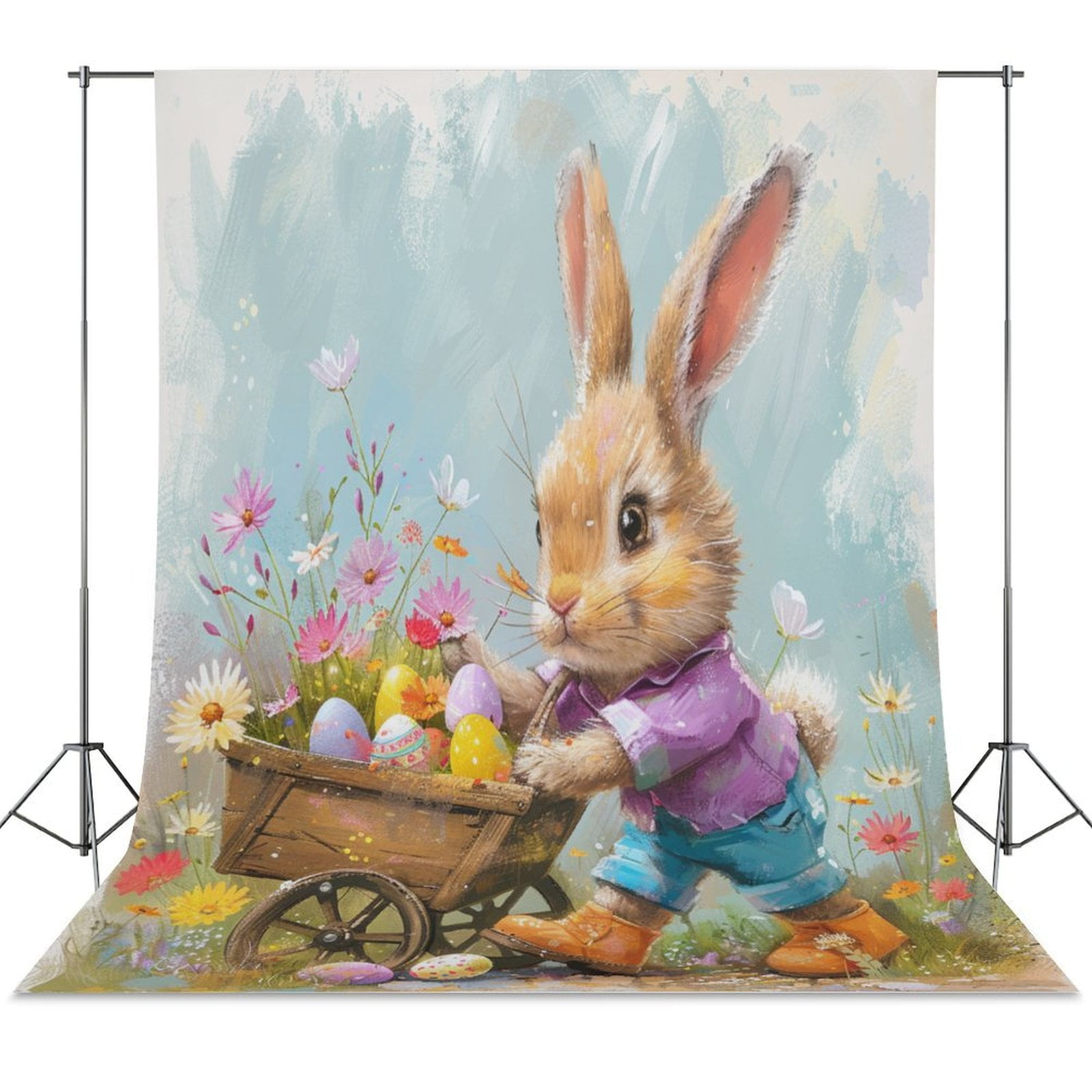 Easter Bunnies Rabbits Backdrop Background for Photography Photo Booth ...