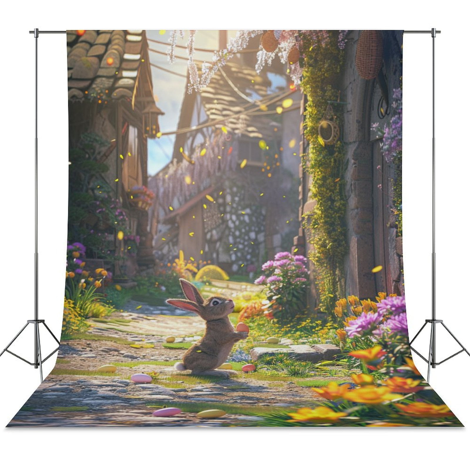 Easter Bunnies Rabbits Backdrop Background for Photography Photo Booth ...