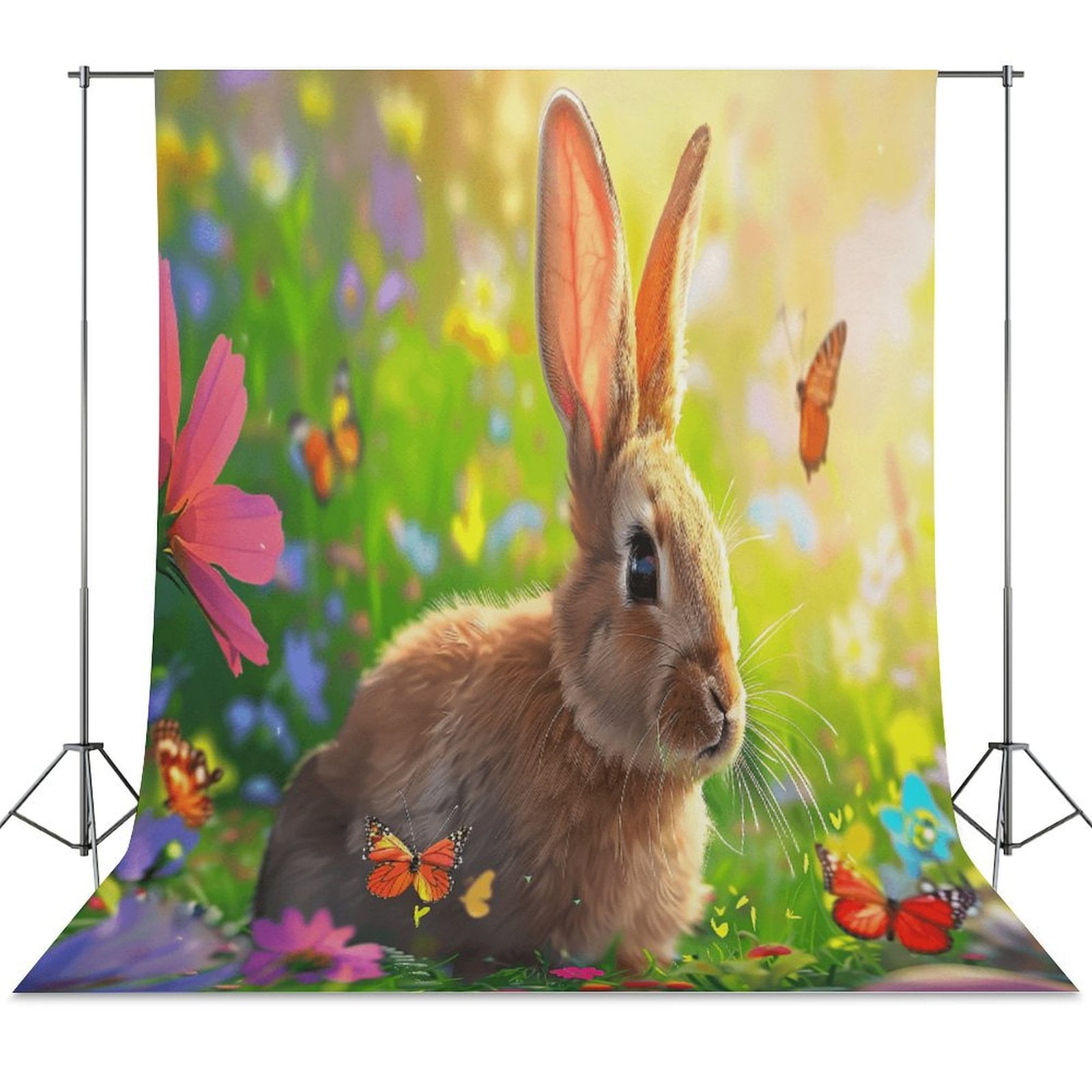 Easter Bunnies Rabbits Backdrop Background for Photography Photo Booth ...