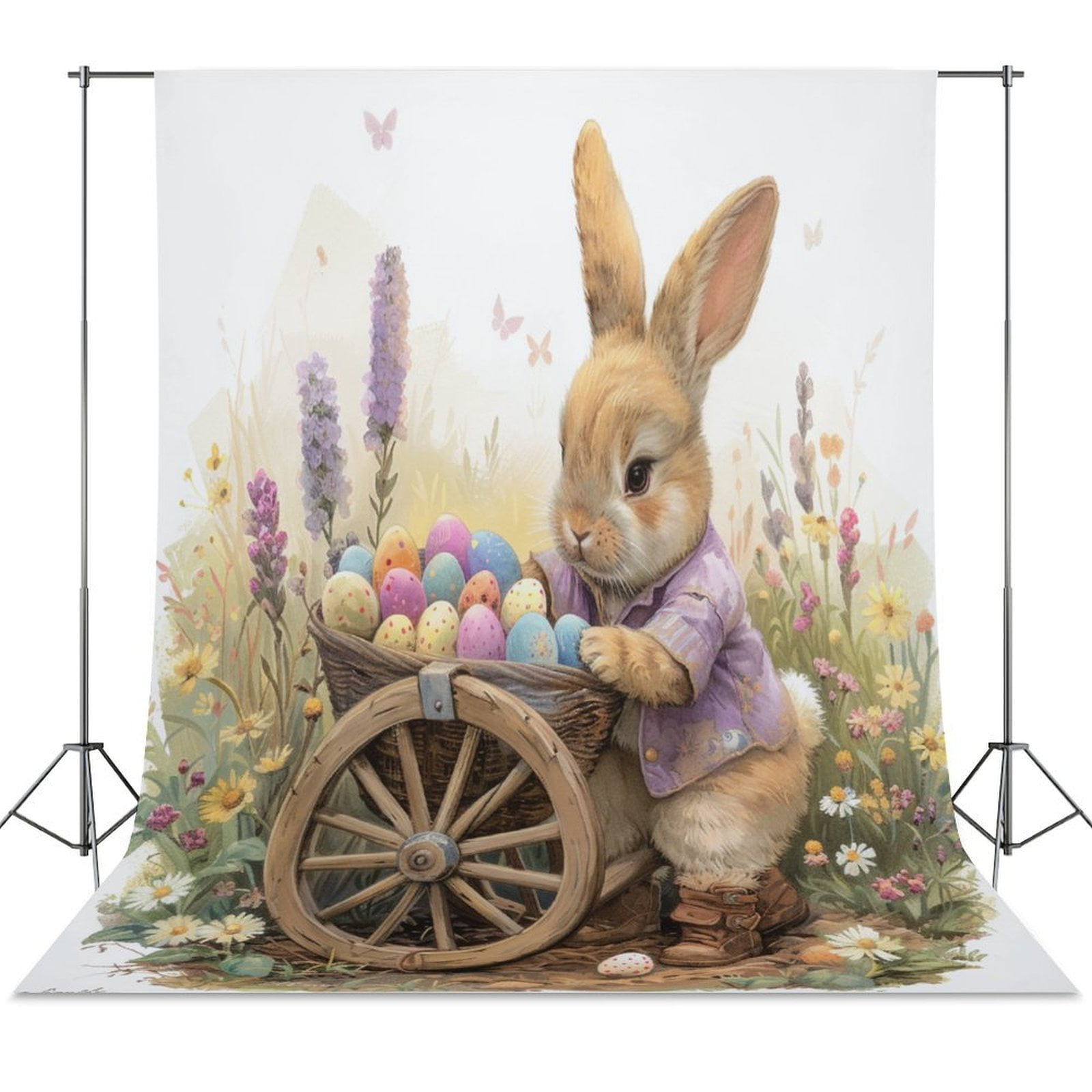 Easter Bunnies Rabbits Backdrop Background for Photography Photo Booth ...