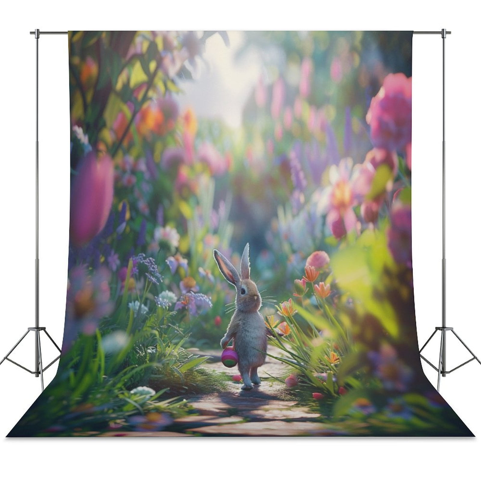 Easter Bunnies Rabbits Backdrop Background for Photography Photo Booth ...