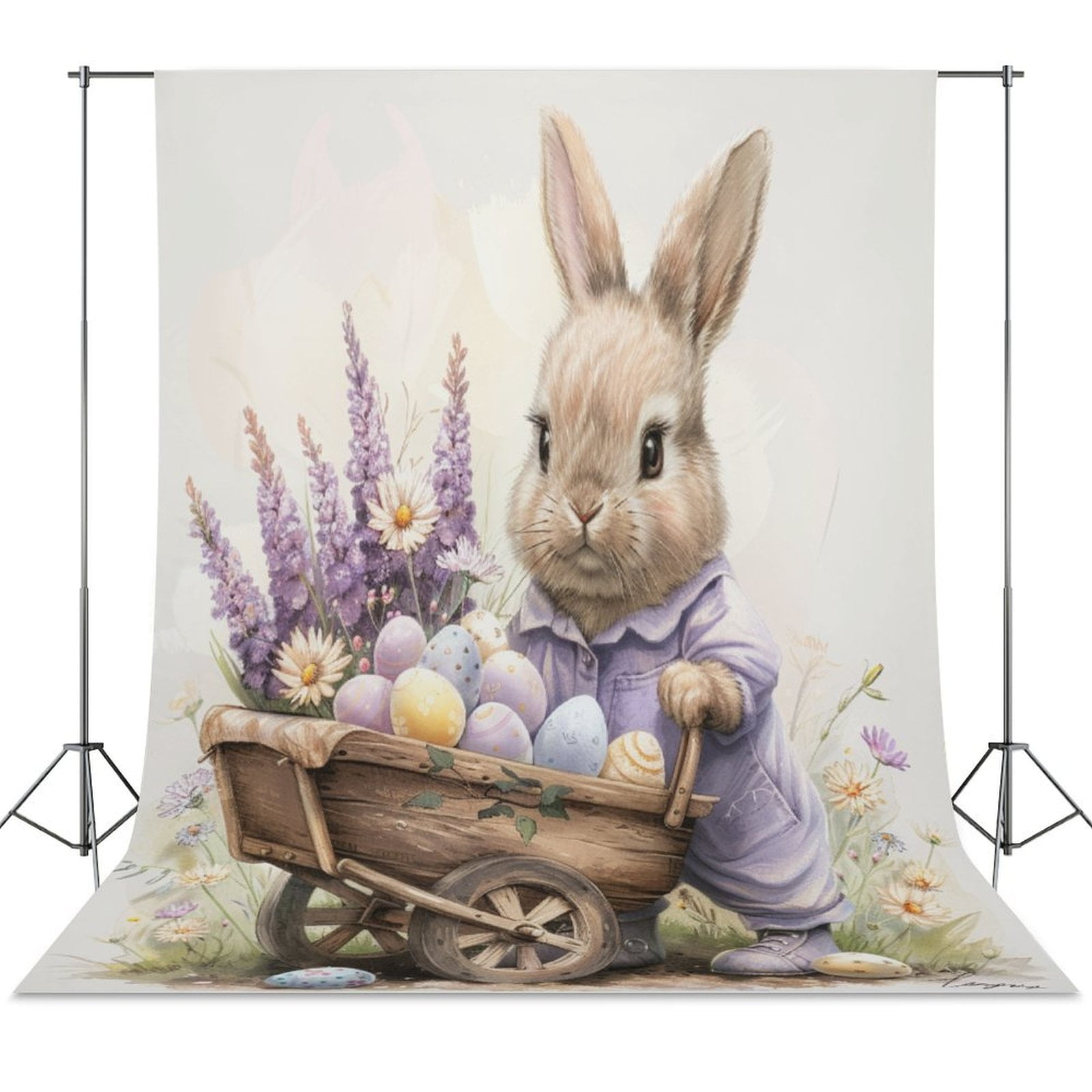 Easter Bunnies Rabbits Backdrop Background for Photography Photo Booth ...