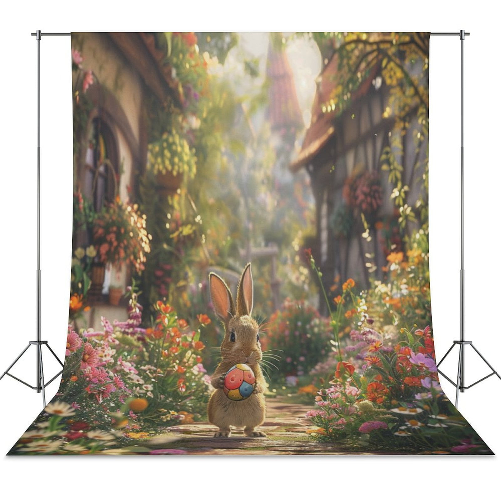 Easter Bunnies Rabbits Backdrop Background for Photography Photo Booth ...