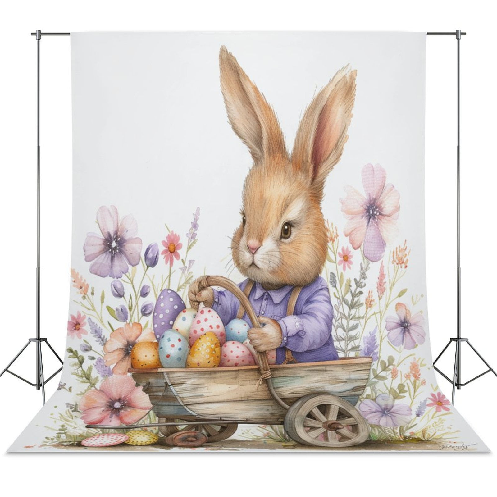 Easter Bunnies Rabbits Backdrop Background for Photography Photo Booth ...