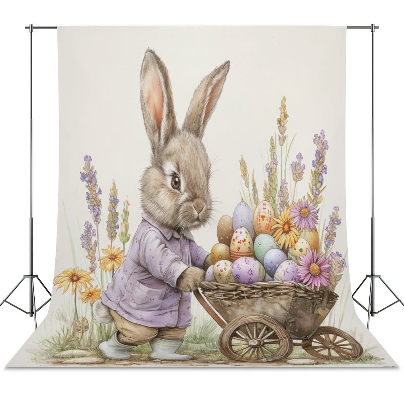 Easter Bunnies Rabbits Backdrop Background for Photography Photo Booth ...