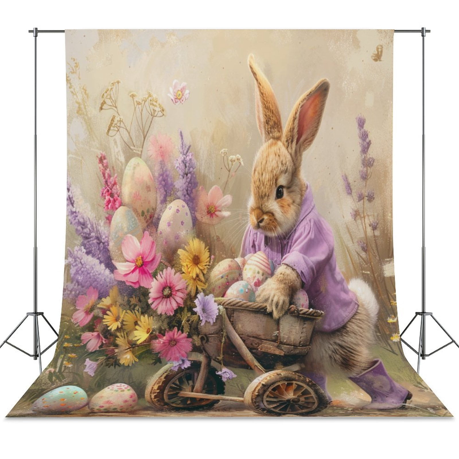 Easter Bunnies Rabbits Backdrop Background for Photography Photo Booth ...