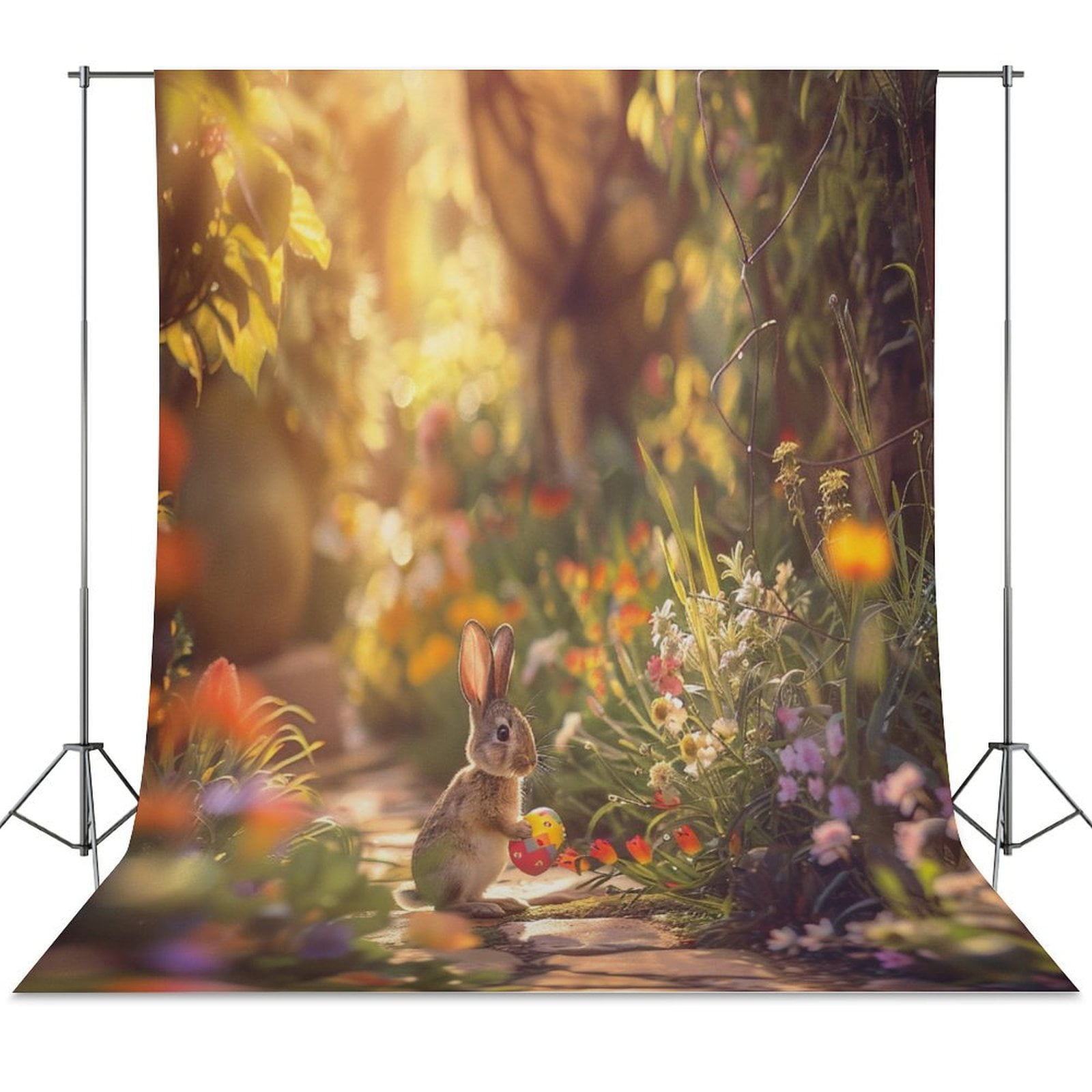 Easter Bunnies Rabbits Backdrop Background for Photography Photo Booth ...