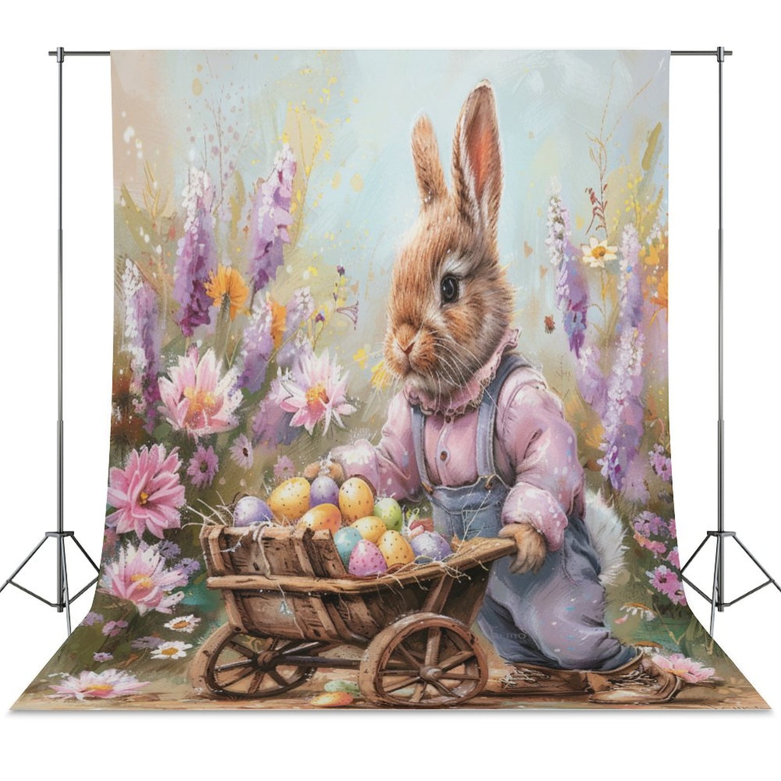 Easter Bunnies Rabbits Backdrop Background for Photography Photo Booth ...