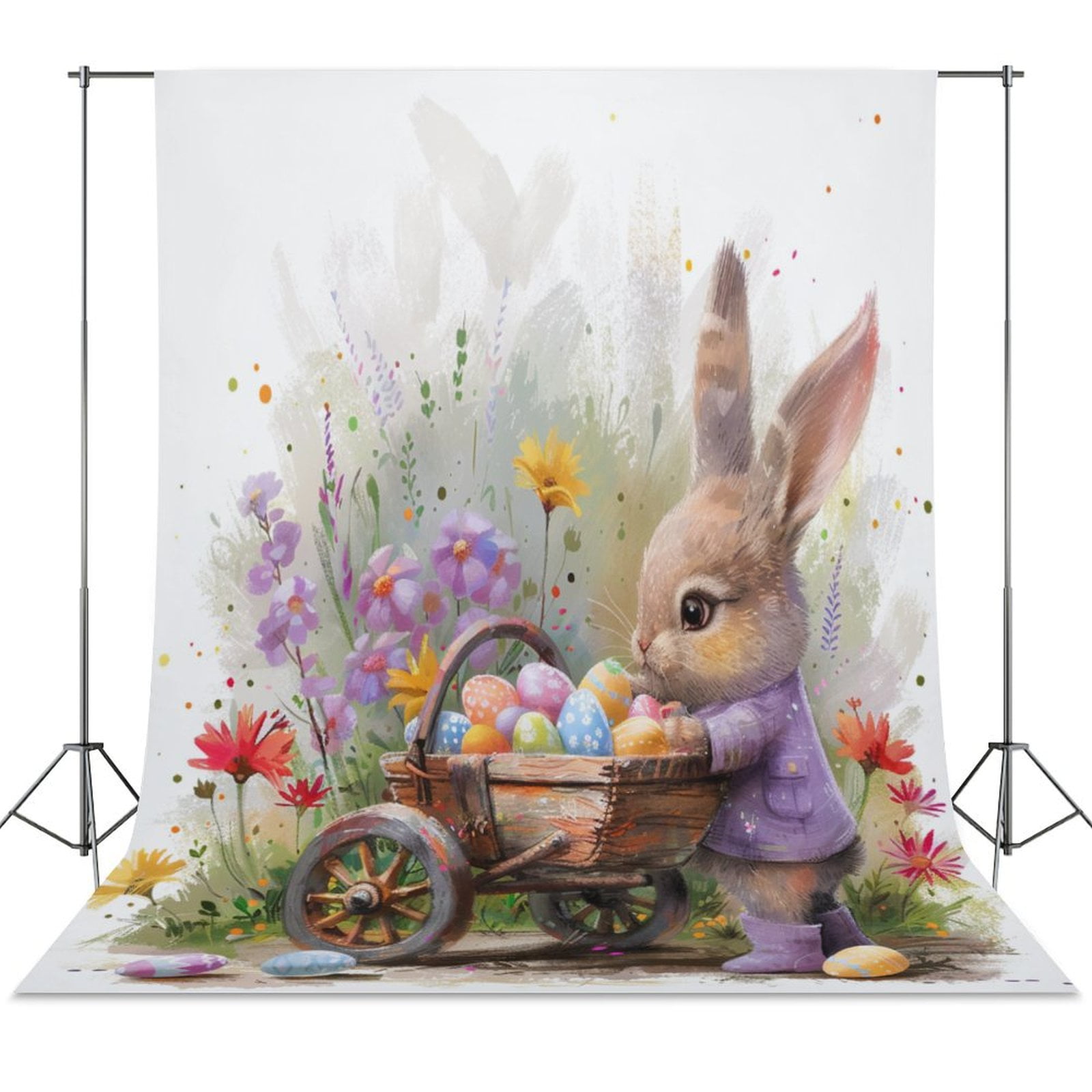 Easter Bunnies Rabbits Backdrop Background for Photography Photo Booth ...