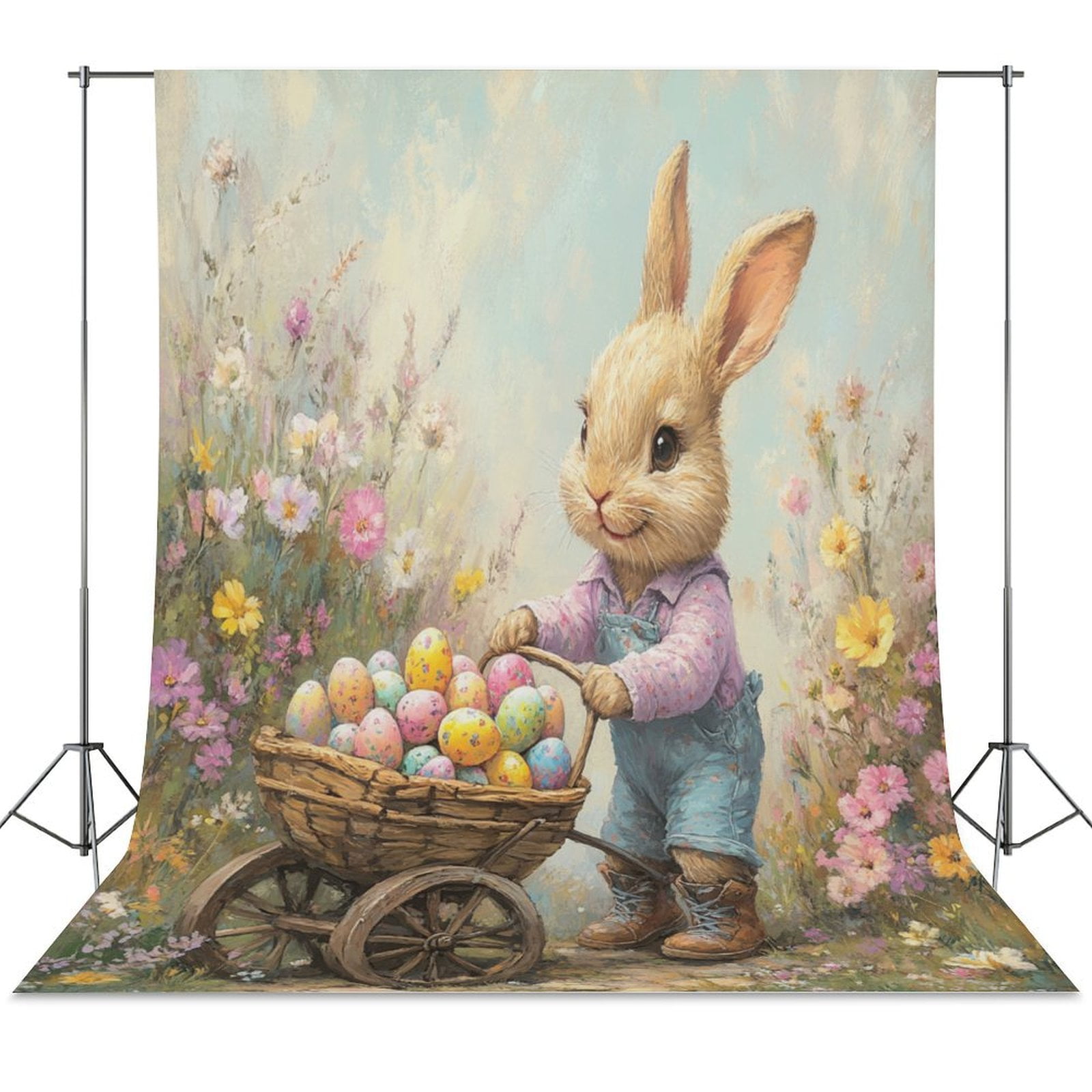 Easter Bunnies Rabbits Backdrop Background for Photography Photo Booth ...
