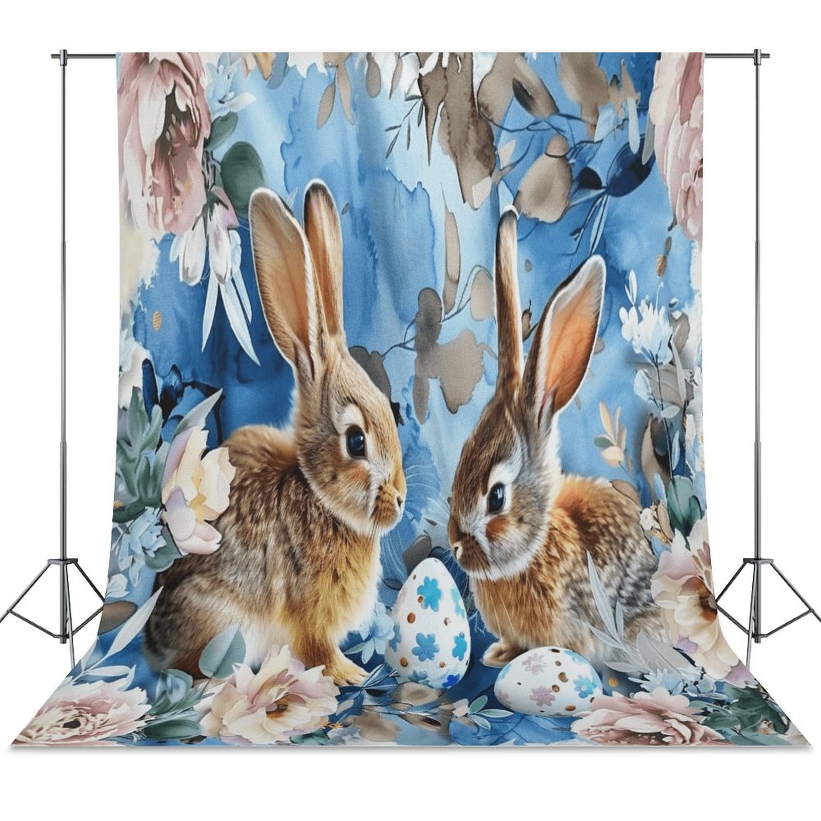 Easter Bunnies Rabbits Backdrop Background for Photography Photo Booth ...