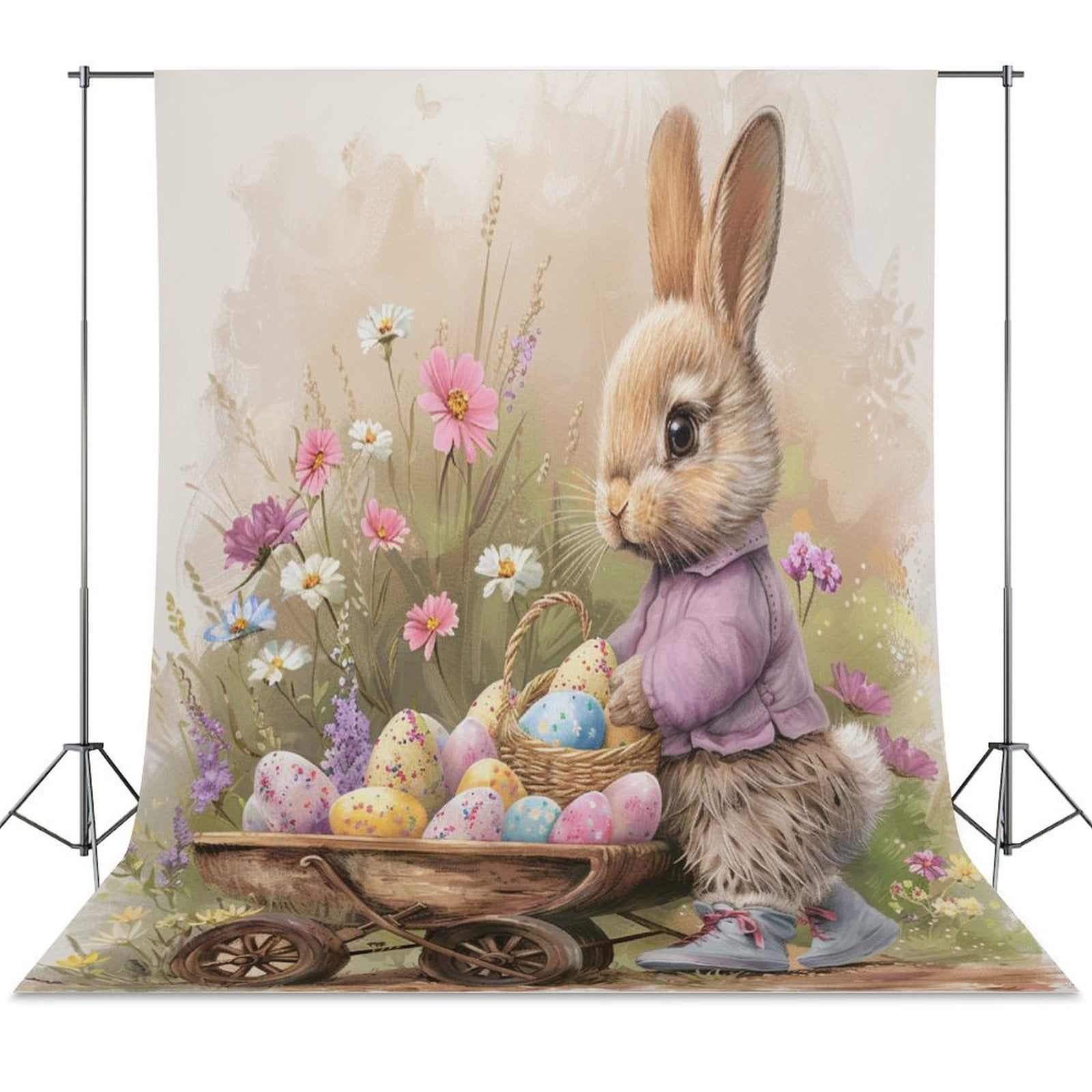 Easter Bunnies Rabbits Backdrop Background for Photography Photo Booth ...