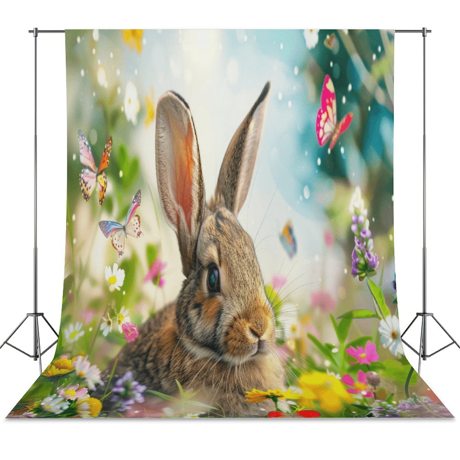 Easter Bunnies Rabbits Backdrop Background for Photography Photo Booth ...