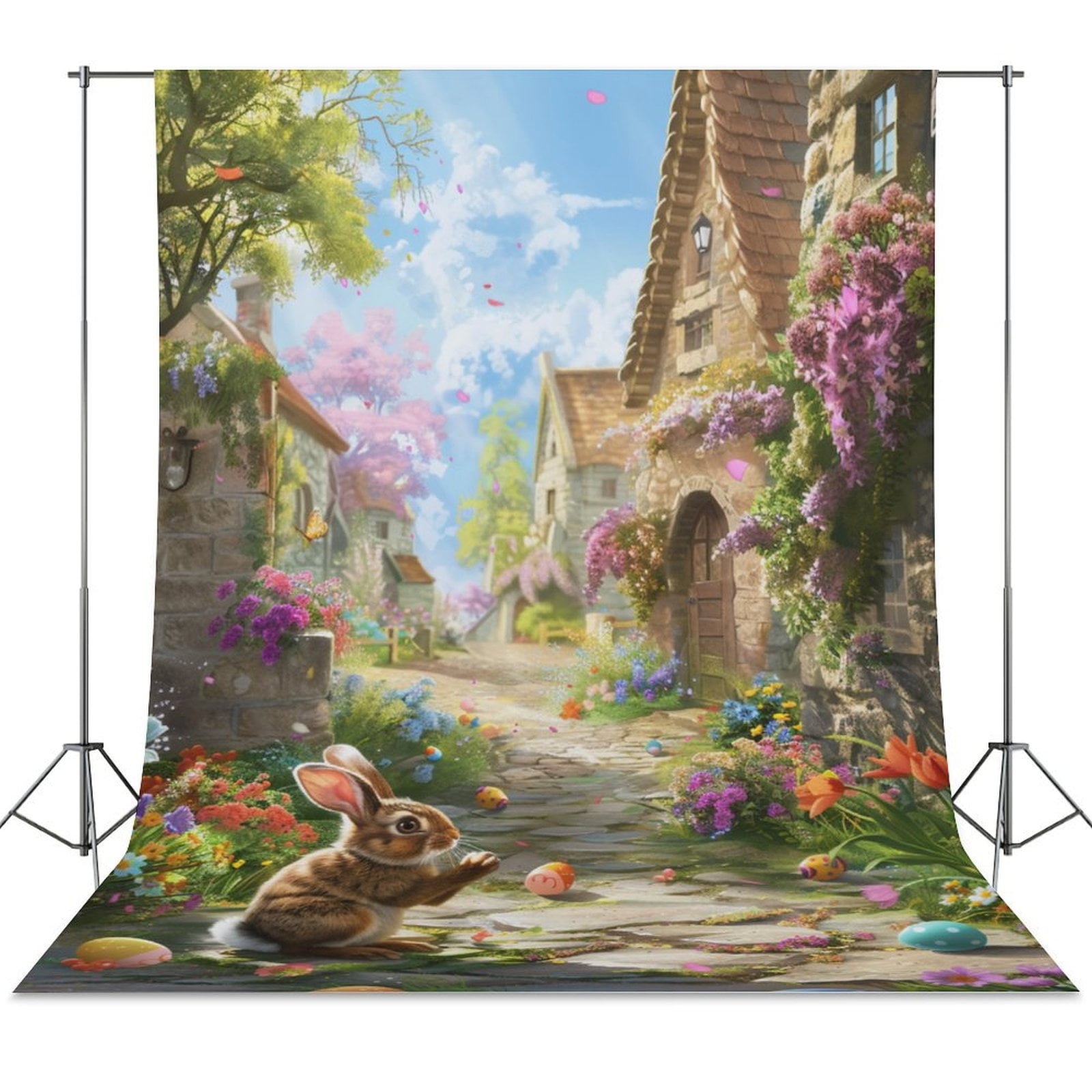 Easter Bunnies Rabbits Backdrop Background for Photography Photo Booth ...