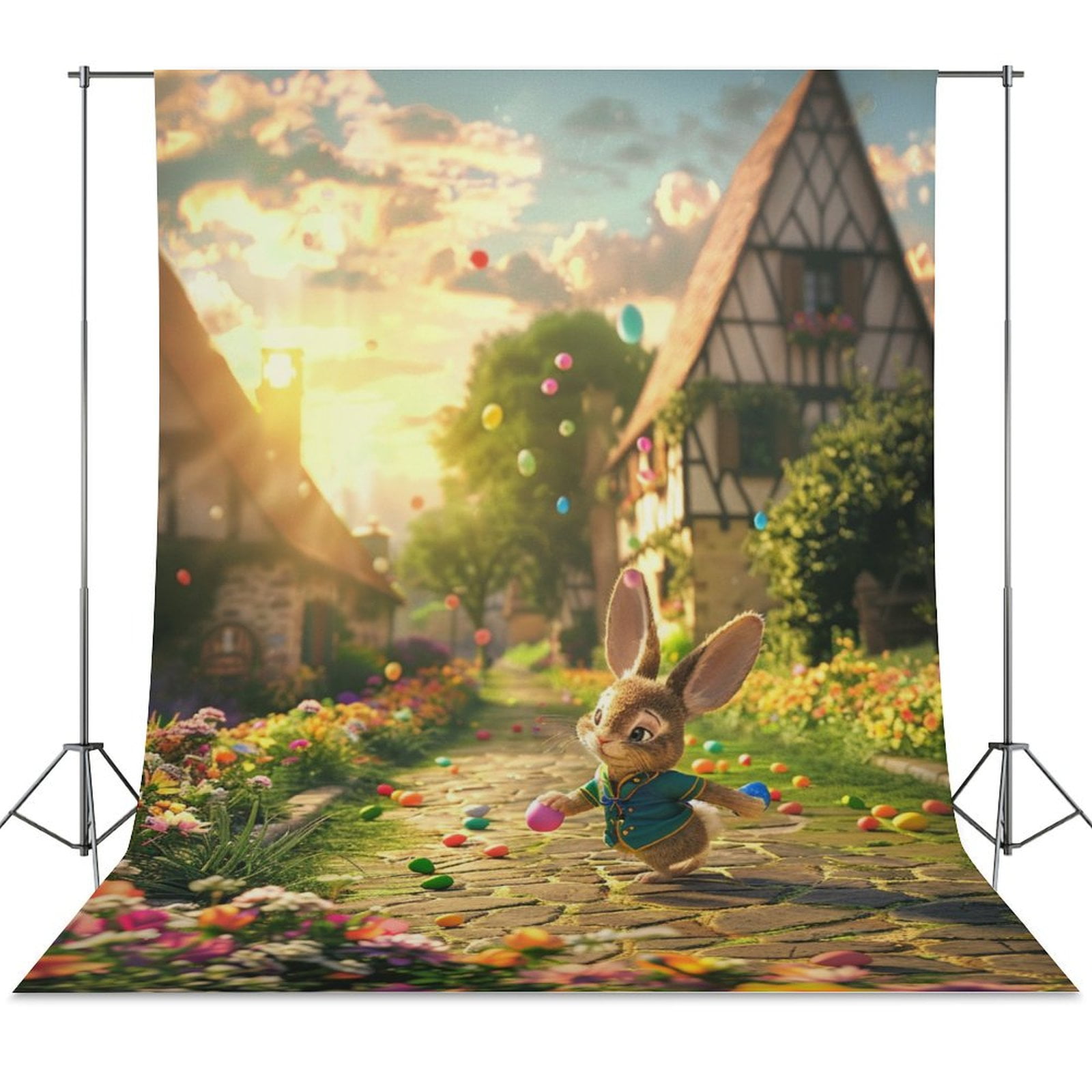 Easter Bunnies Rabbits Backdrops for Photography Kids Adult Photo Booth ...