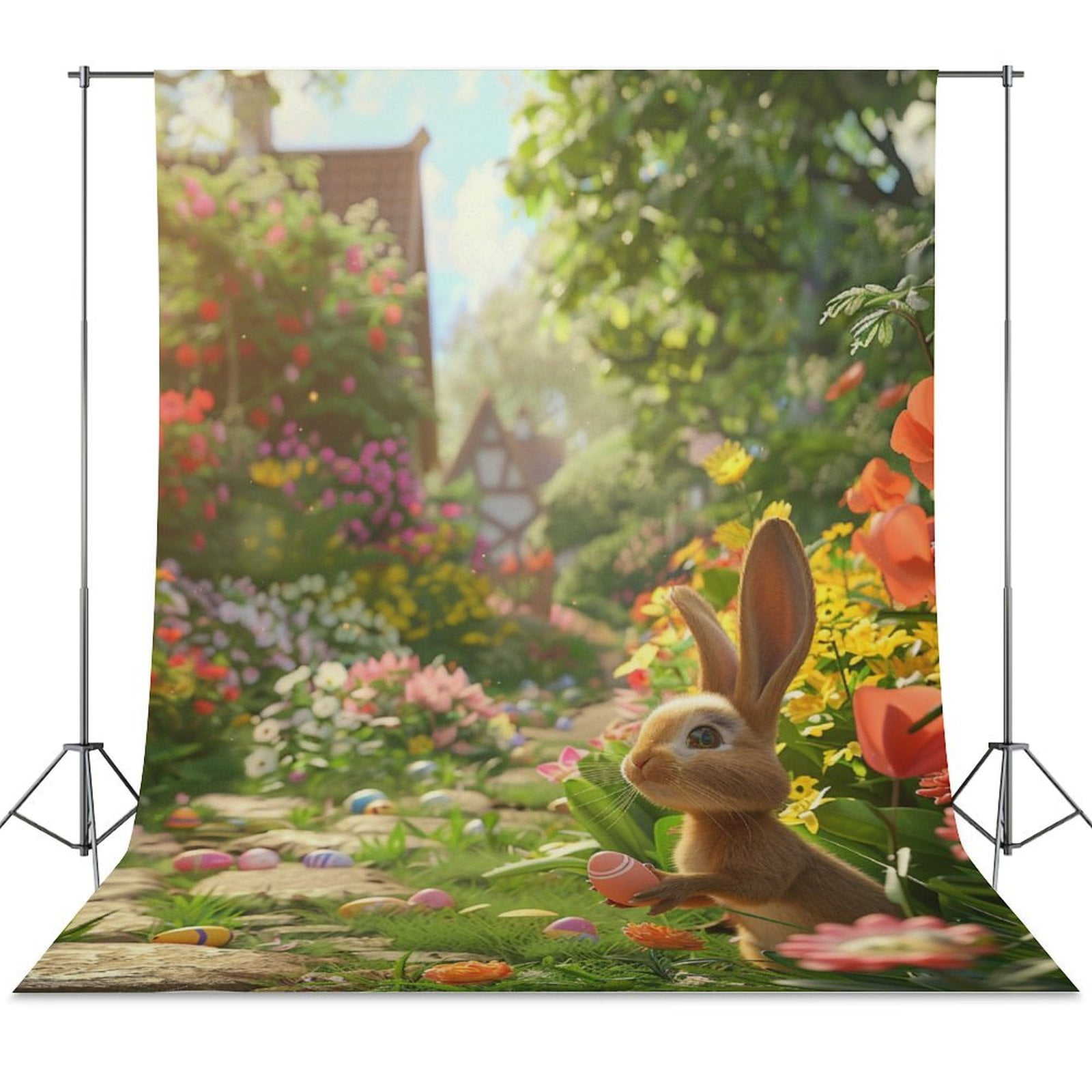 Easter Bunnies Rabbits Backdrops for Photography for Party Backdrop ...
