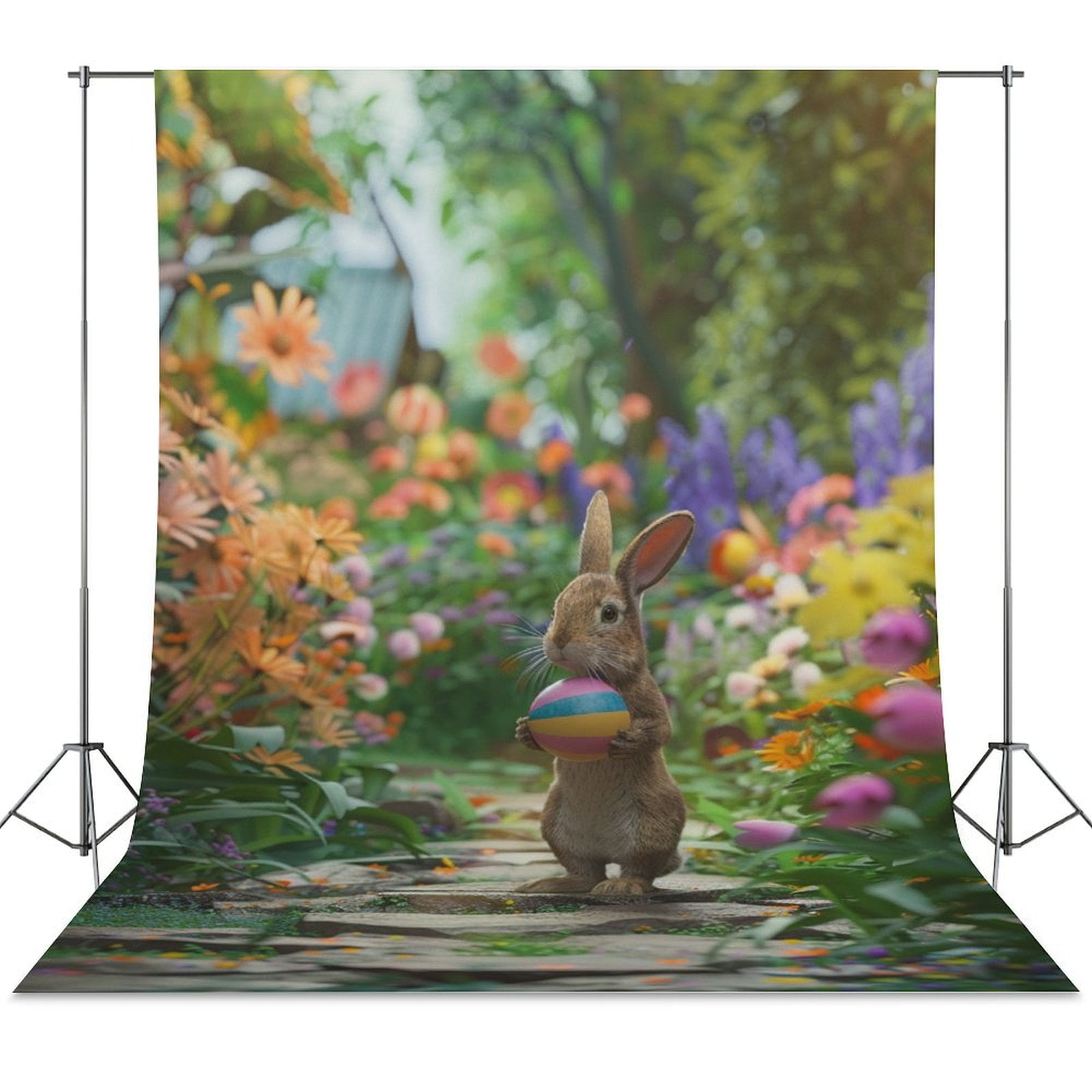 Easter Bunnies Rabbits Backdrops for Photography for Party Backdrop ...