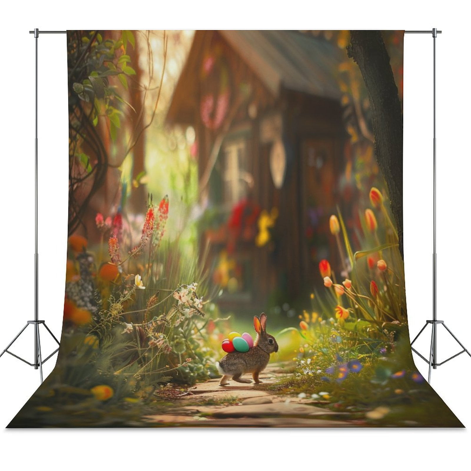 Easter Bunnies Rabbits Backdrops for Photography for Party Backdrop ...