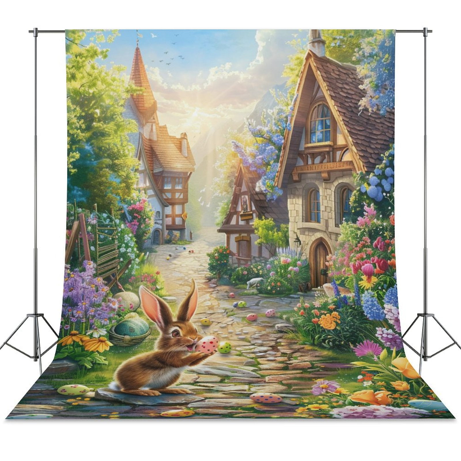 Easter Bunnies Rabbits Backdrops for Photography for Party Backdrop ...