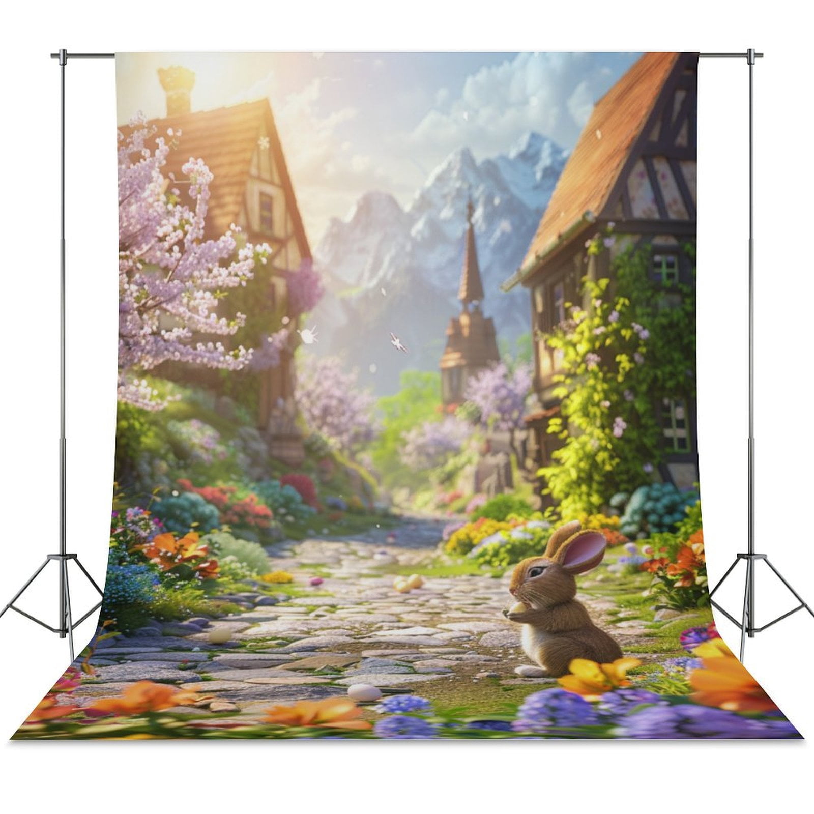Easter Bunnies Rabbits Backdrops for Photography for Party Backdrop ...