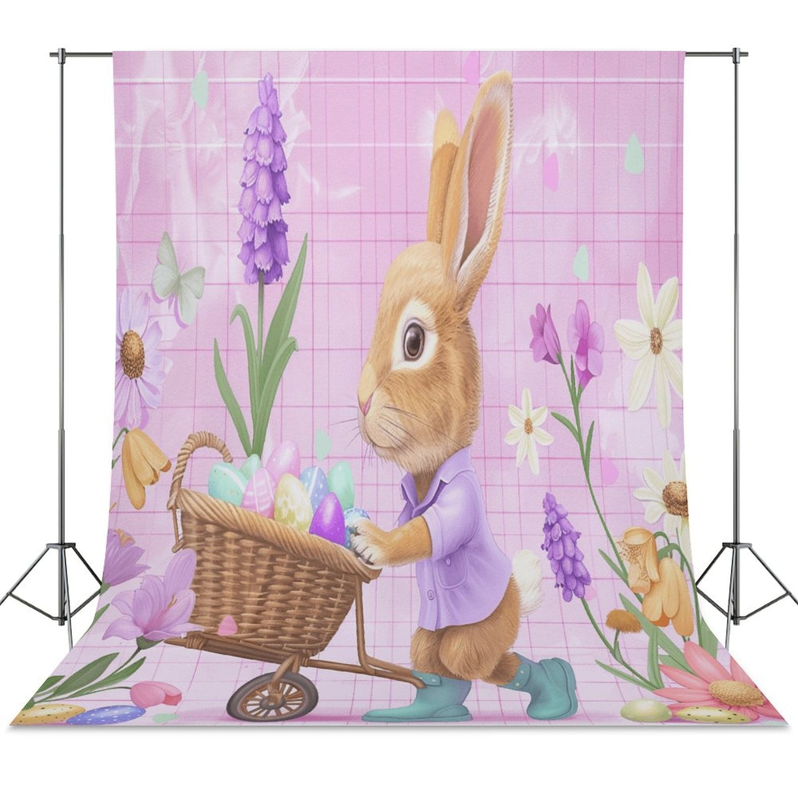 Easter Bunnies Rabbits Backdrops for Photography for Party Backdrop ...