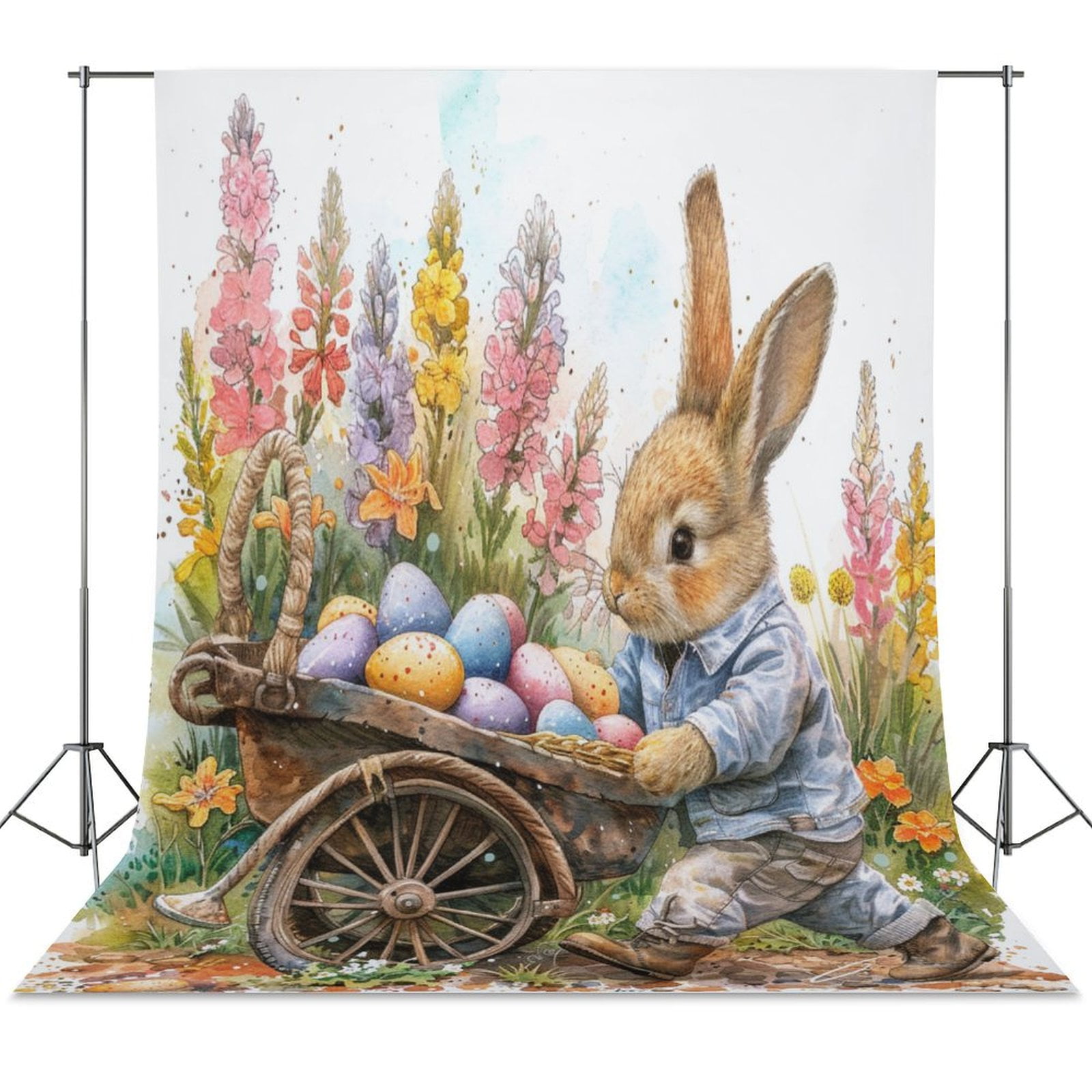 Easter Bunnies Rabbits Backdrops for Photography for Party Backdrop ...