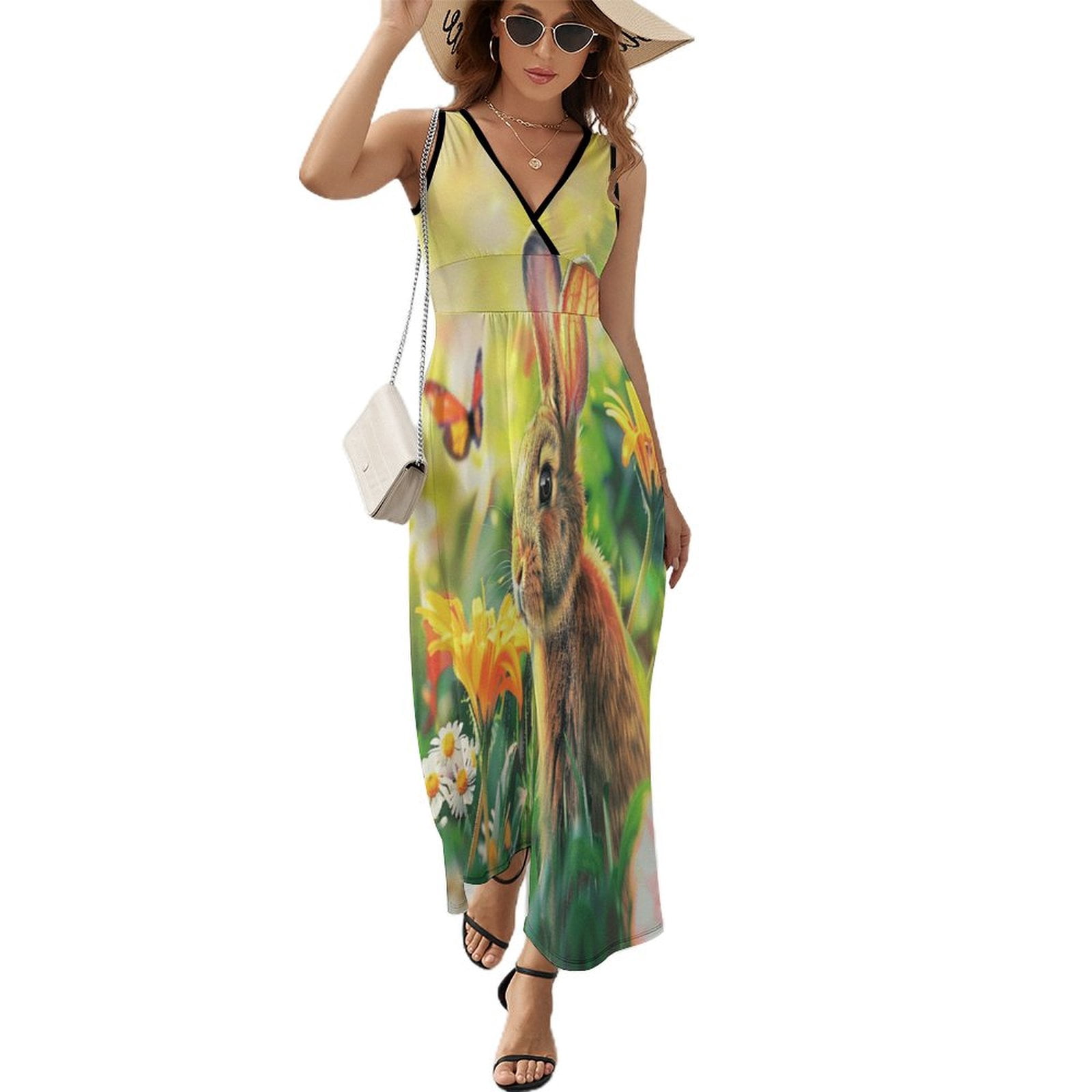 Easter Bunnies Rabbits King Size Sleeveless Dress Dresses Summer Women ...