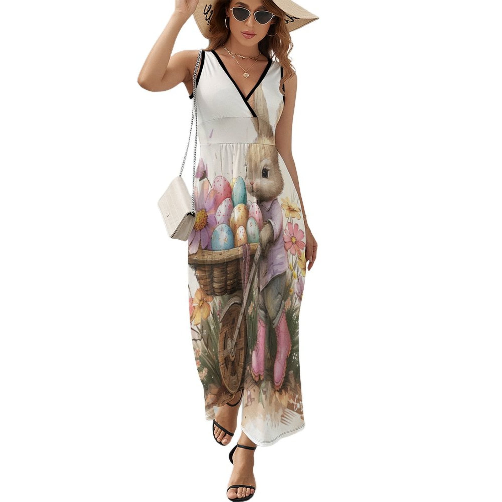 Easter Bunnies Rabbits King Size Sleeveless Dress Dresses Summer Women ...