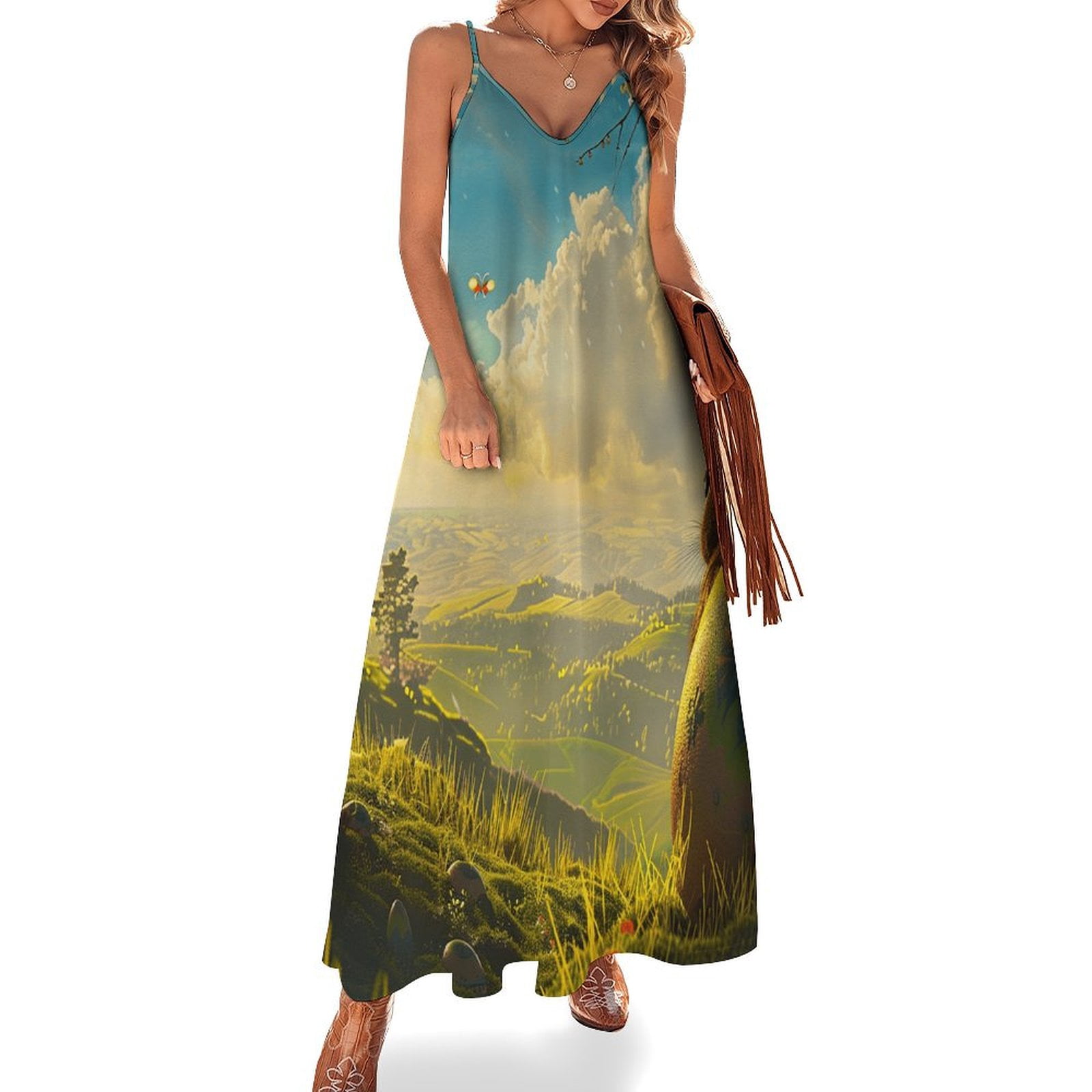 Easter Bunnies Rabbits Sleeveless Dress Women's Luxury Party Dress ...