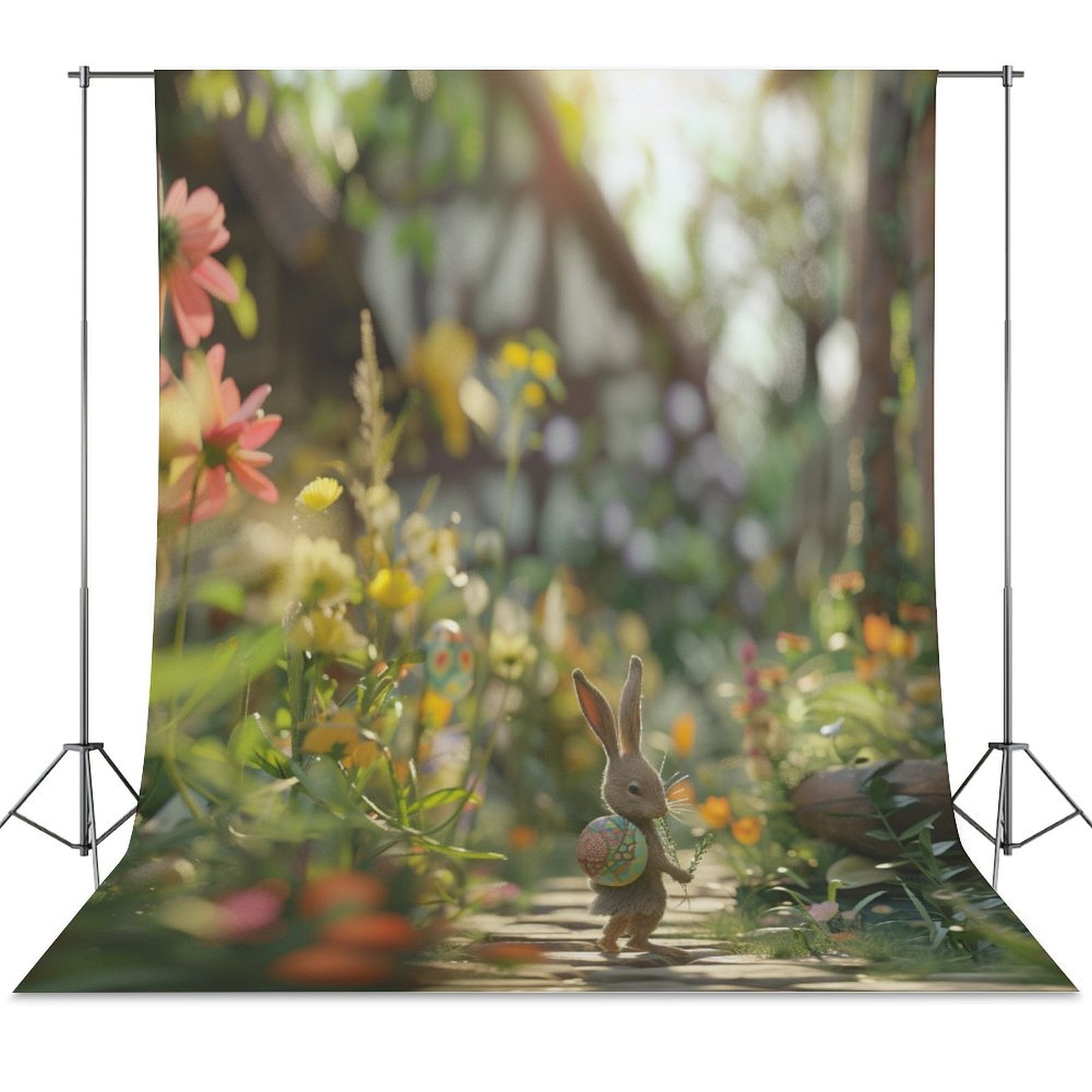 Easter Bunnies Rabbits Spring Backdrop Backdrops for Photography Photo ...