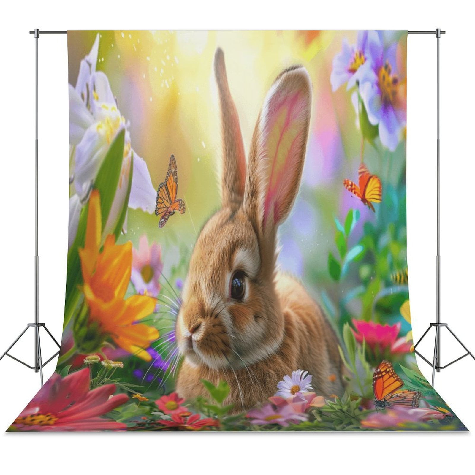 Easter Bunnies Rabbits Spring Backdrop Backdrops for Photography Photo ...