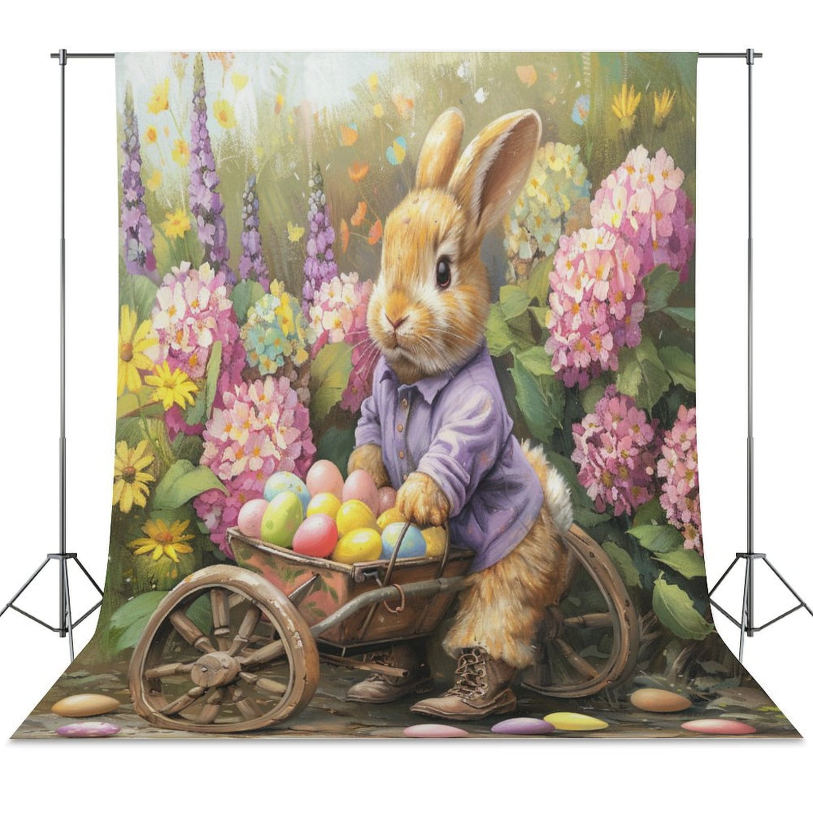 Easter Bunnies Rabbits Spring Backdrop Backdrops for Photography Photo ...