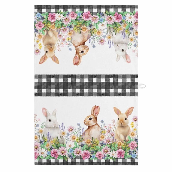 Easter Bunny 1 Pack Kitchen Towel, Water Absorbent Dish Towel, Spring ...