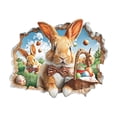 Easter Bunny 3D Wall Decals, Removable Wall Stickers for Kids Room ...