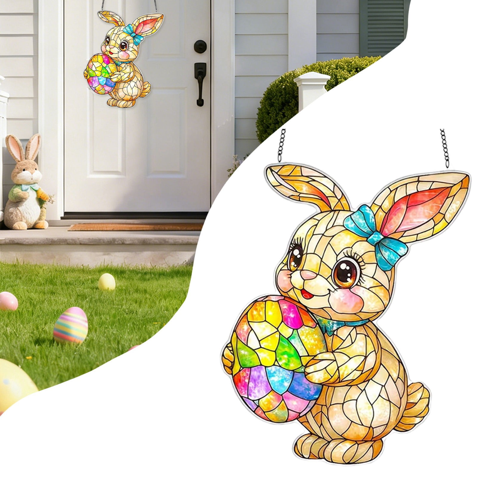 Easter Bunny Acrylic, Acrylic Easter Bunny Suncatcher, Transparent ...