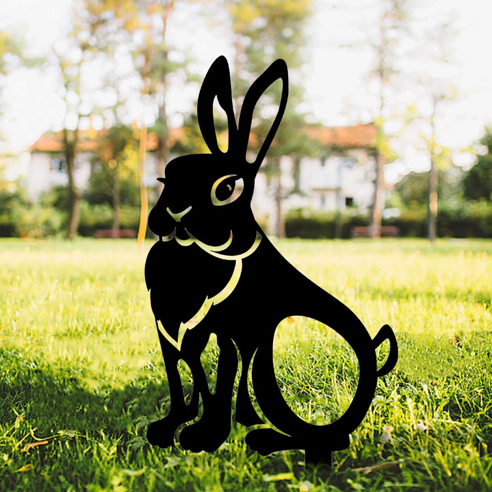 Easter Bunny Acrylic Mirror Sticker for Garden Decor - 3D Outdoor Yard ...