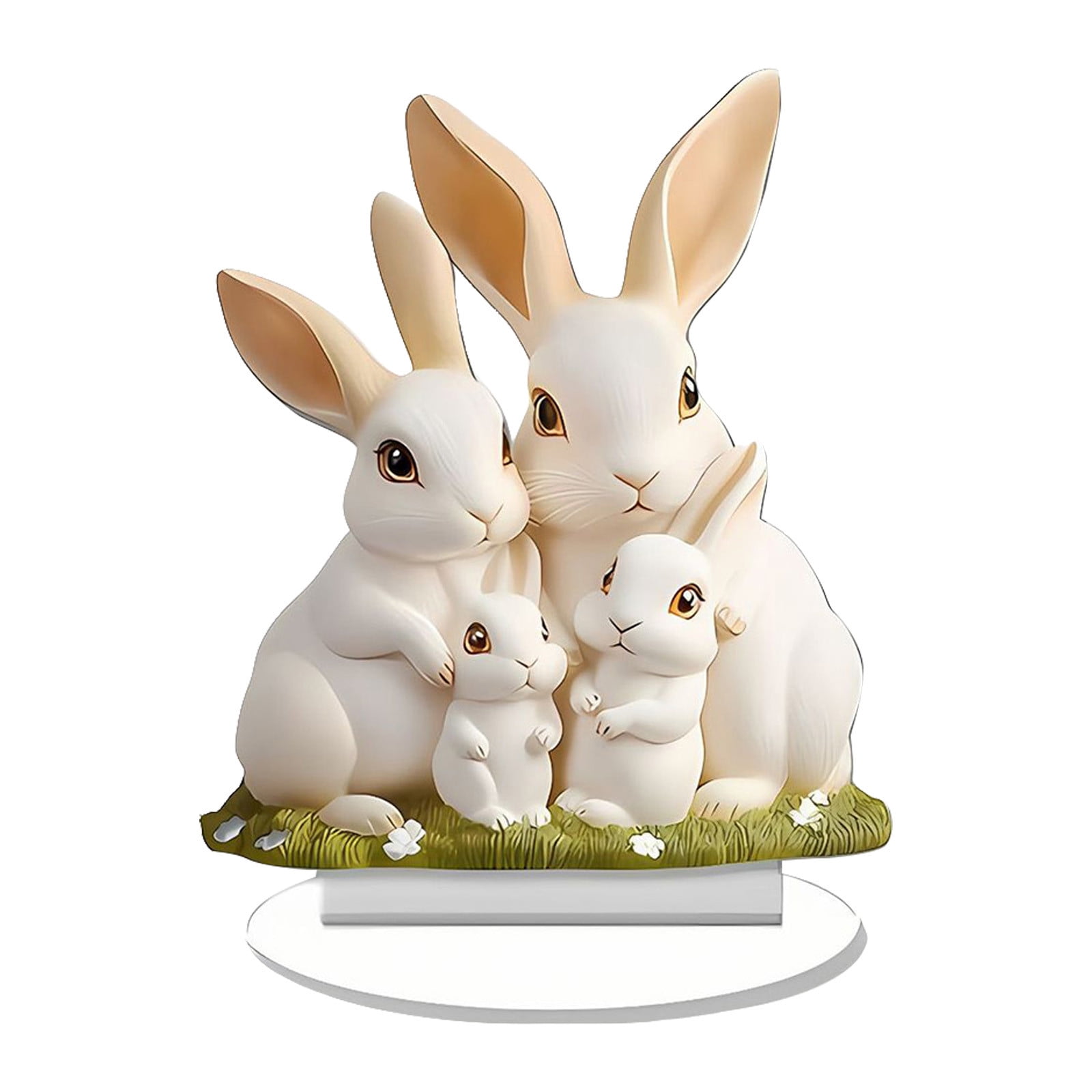 Easter Bunny Acrylic Ornaments Creative Unique 2D Flat Acrylic Desktop ...