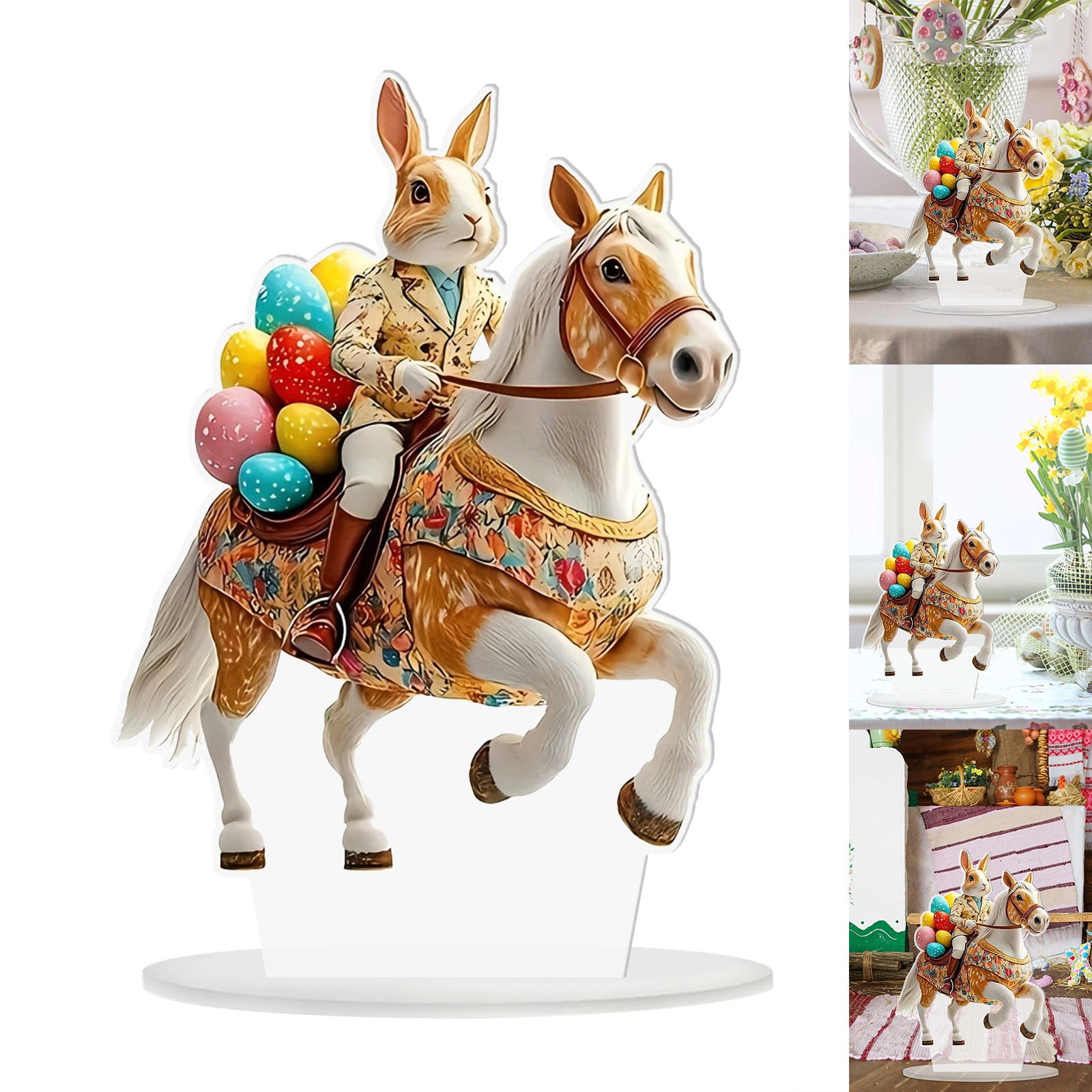 Easter Bunny Acrylic Signs Figurines Easter Bunny Statues Table ...