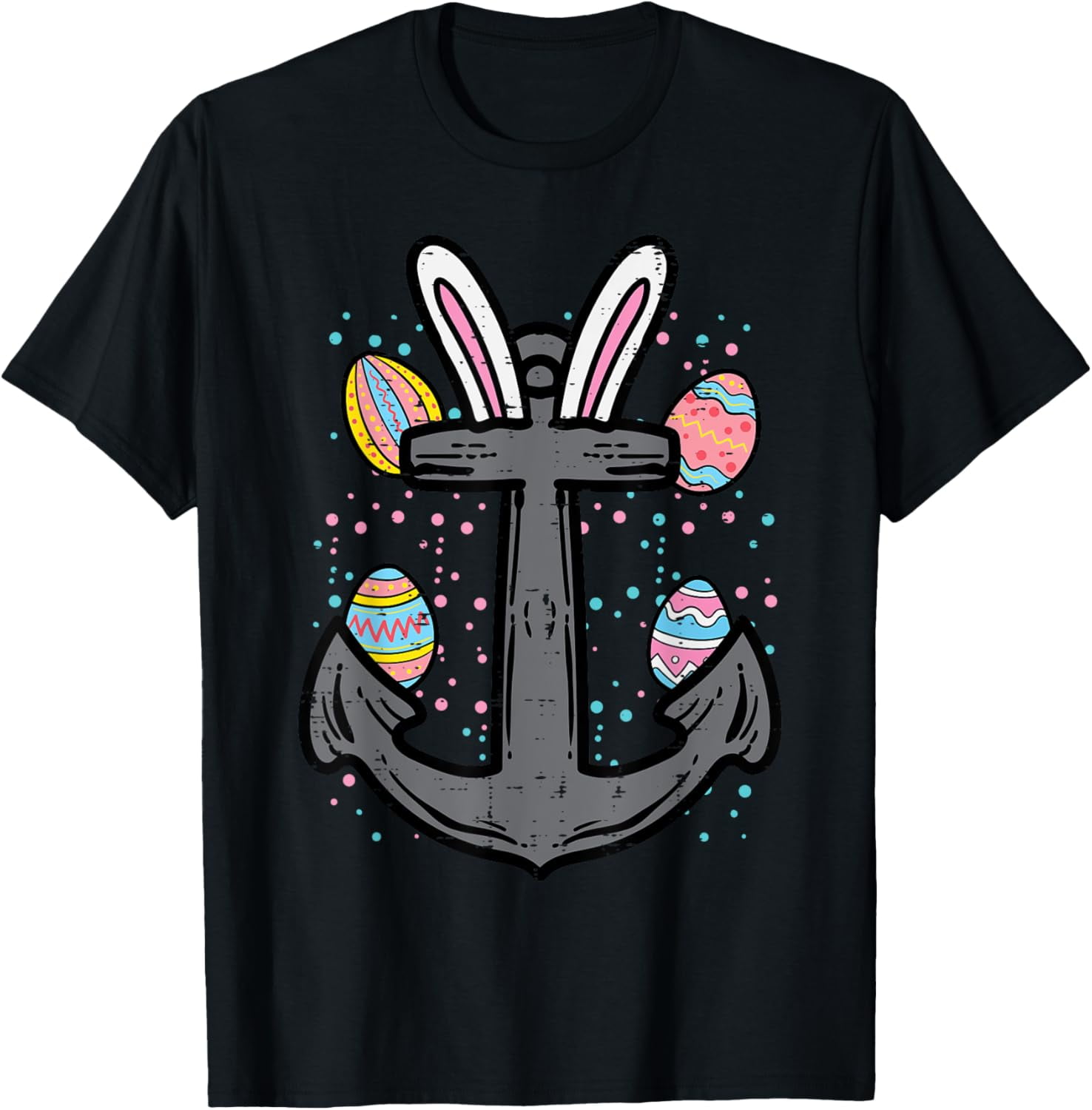Easter Bunny Anchor Nautical Boat Captain Men Women Boy T-Shirt ...