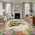 Easter Bunny Area Rug 5x8 Washable Rug Non Slip Spring Floral Blossom ...