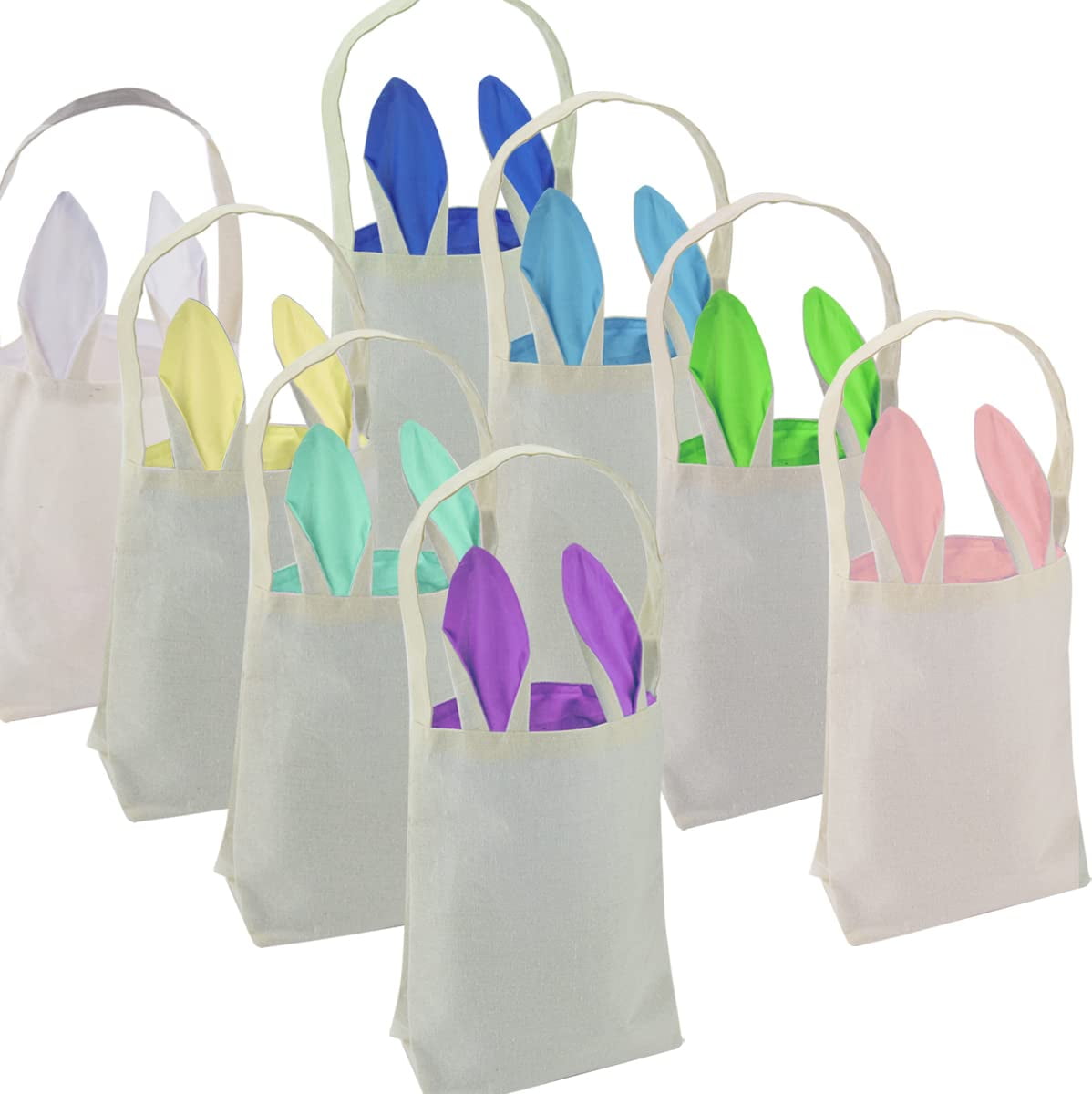 Easter Bunny Bags, Easter Bunny Baskets Rabbit Ears Design Jute Cloth ...