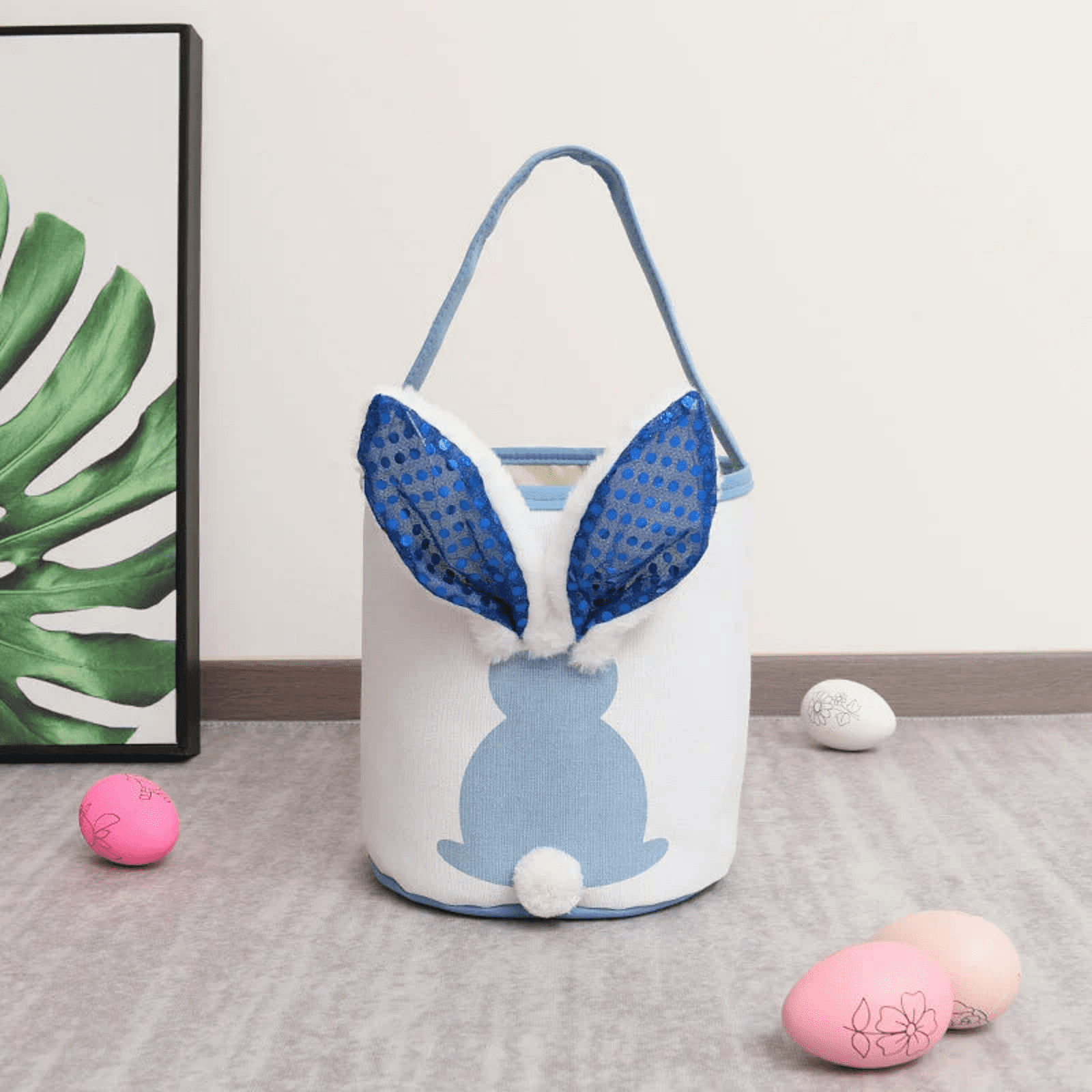 Easter Bunny Bags Rabbit Ear Easter Baskets Easter Egg Hunt Basket for ...