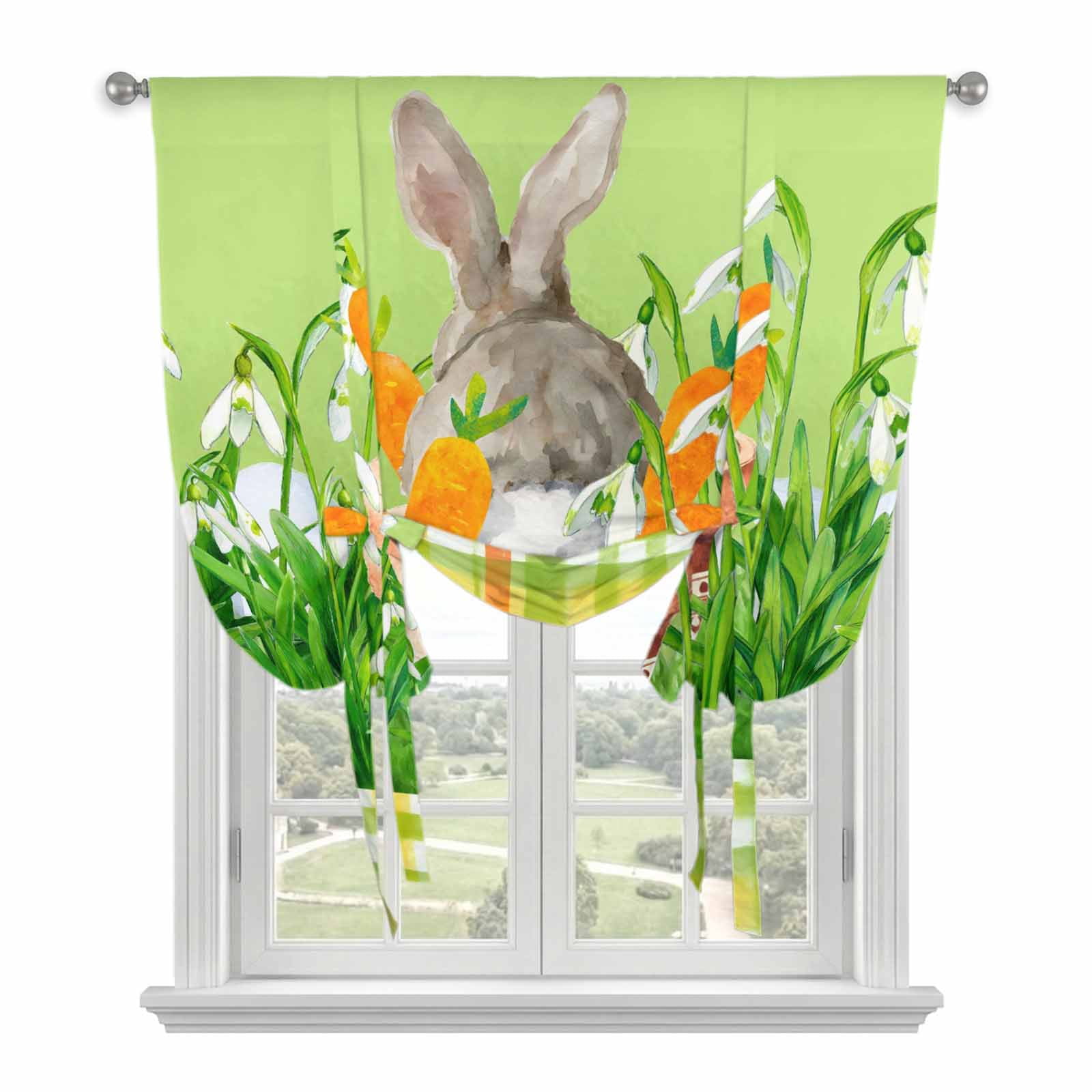 Easter Bunny Balloon Curtains for Windows, Bedroom Curtains 54 Inch ...
