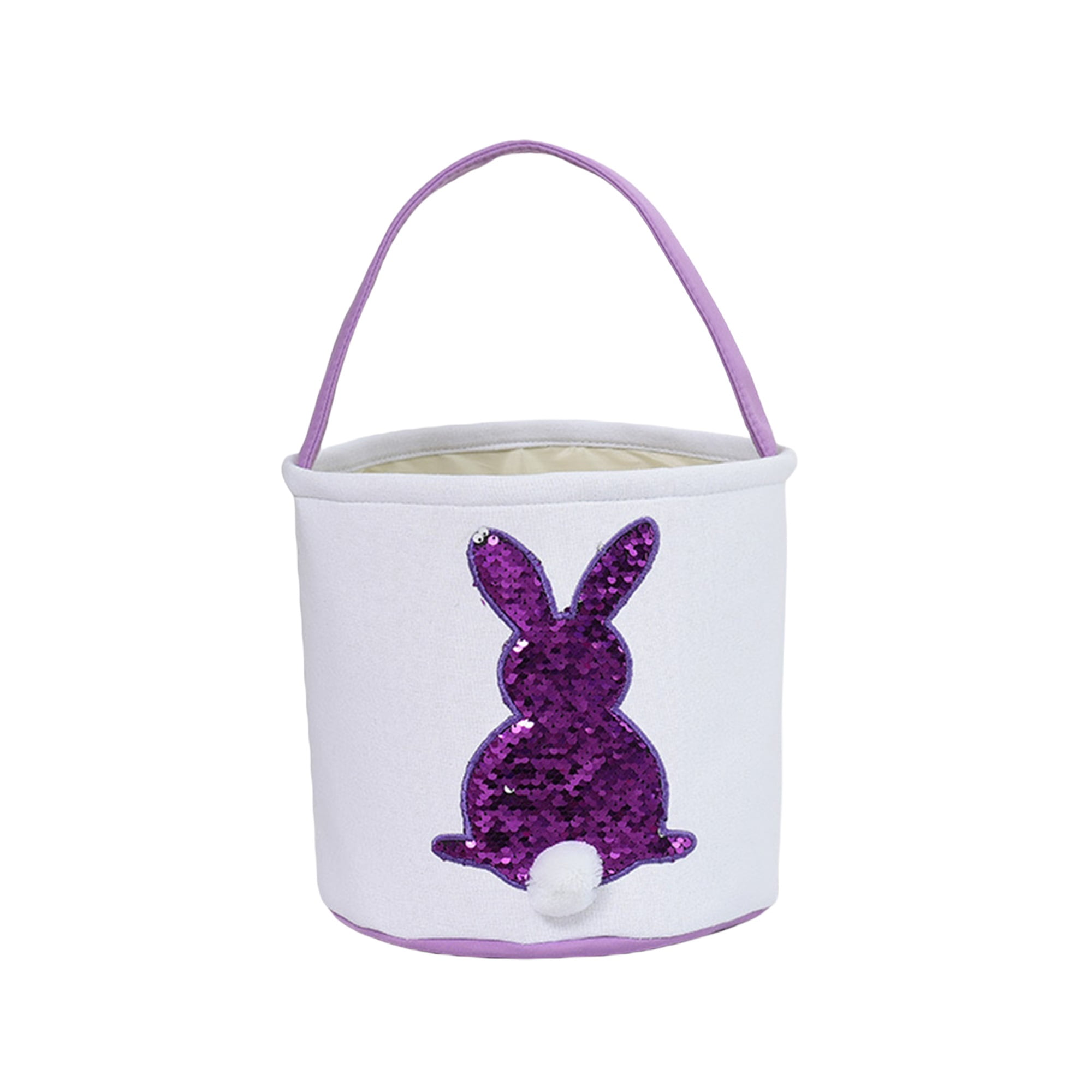 Easter Bunny Basket Bag Sequin Colors Kids Easter Egg Hunt Baskets ...