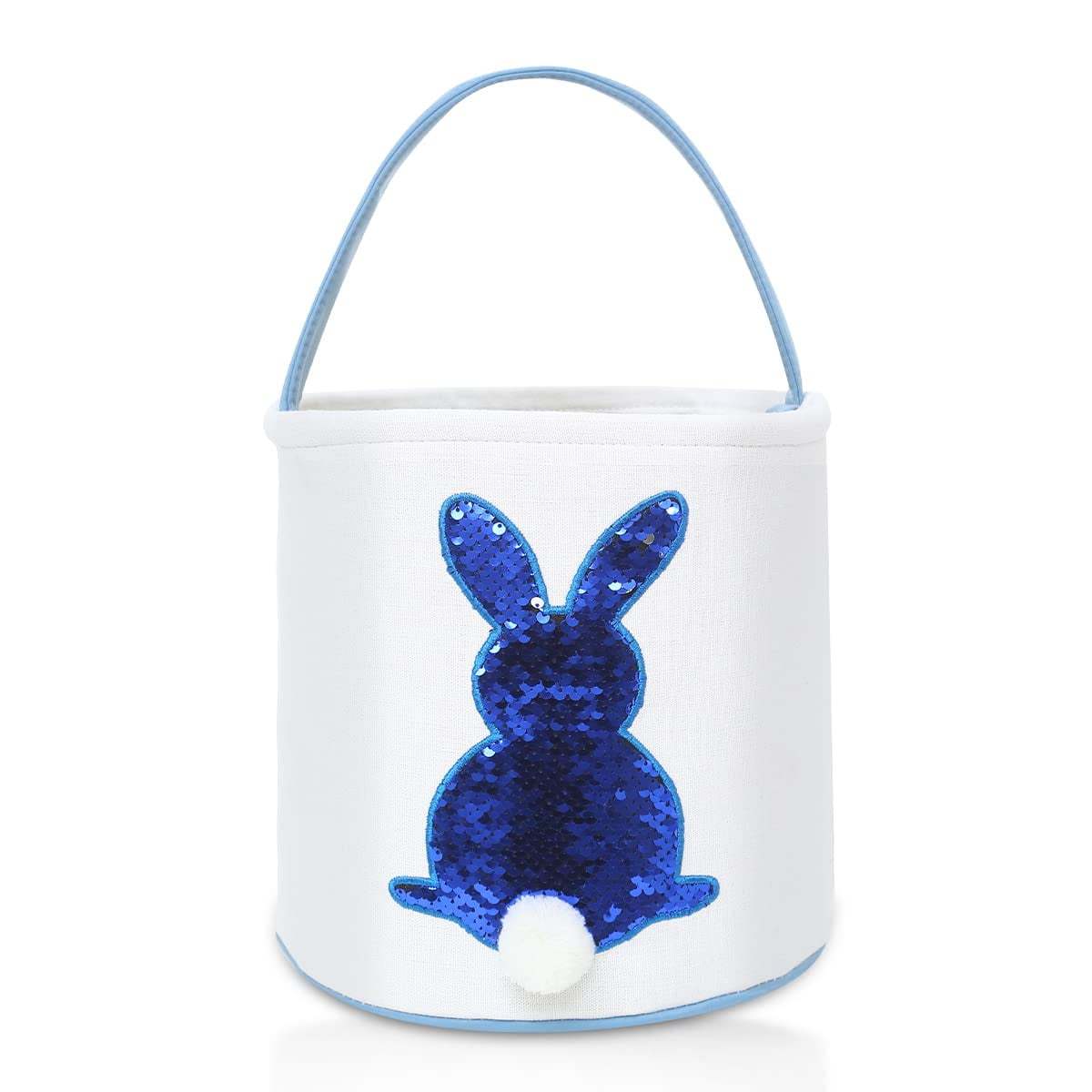 Easter Bunny Basket Bags for Kids, Sequin Rabbit Pattern Egg Basket ...