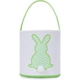 Easter Bunny Basket Bags, Rabbit Bucket Tote for Easter Egg Hunts ...