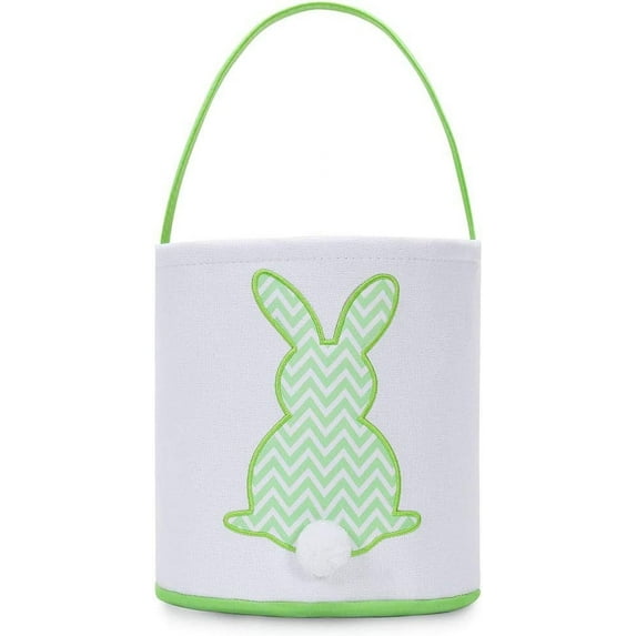 Easter Bunny Basket Bags, Rabbit Bucket Tote for Easter Egg Hunts ...