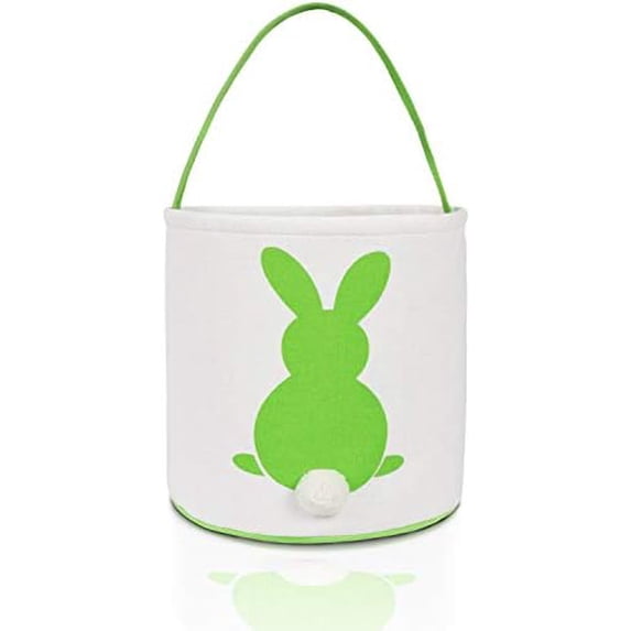 Easter Bunny Basket Bags, Rabbit Bucket Tote for Easter Egg Hunts ...