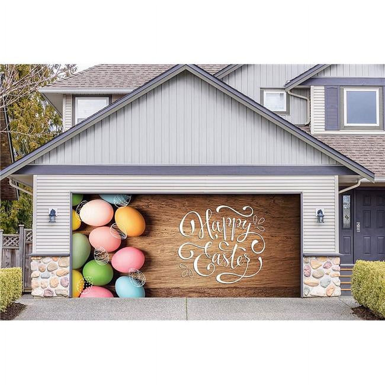 Easter Bunny Basket - Easter 7 ft. x 16 ft. Garage Door Decor Banner ...